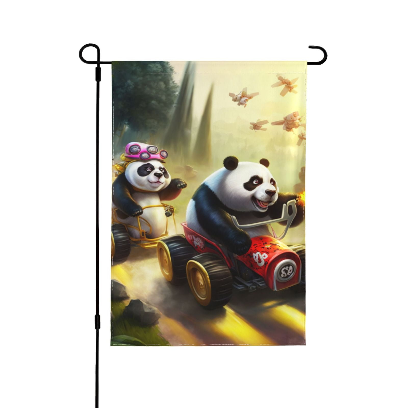 XMXY Panda Race Garden Flags Double Sided,Farmhouse Holiday Yard ...