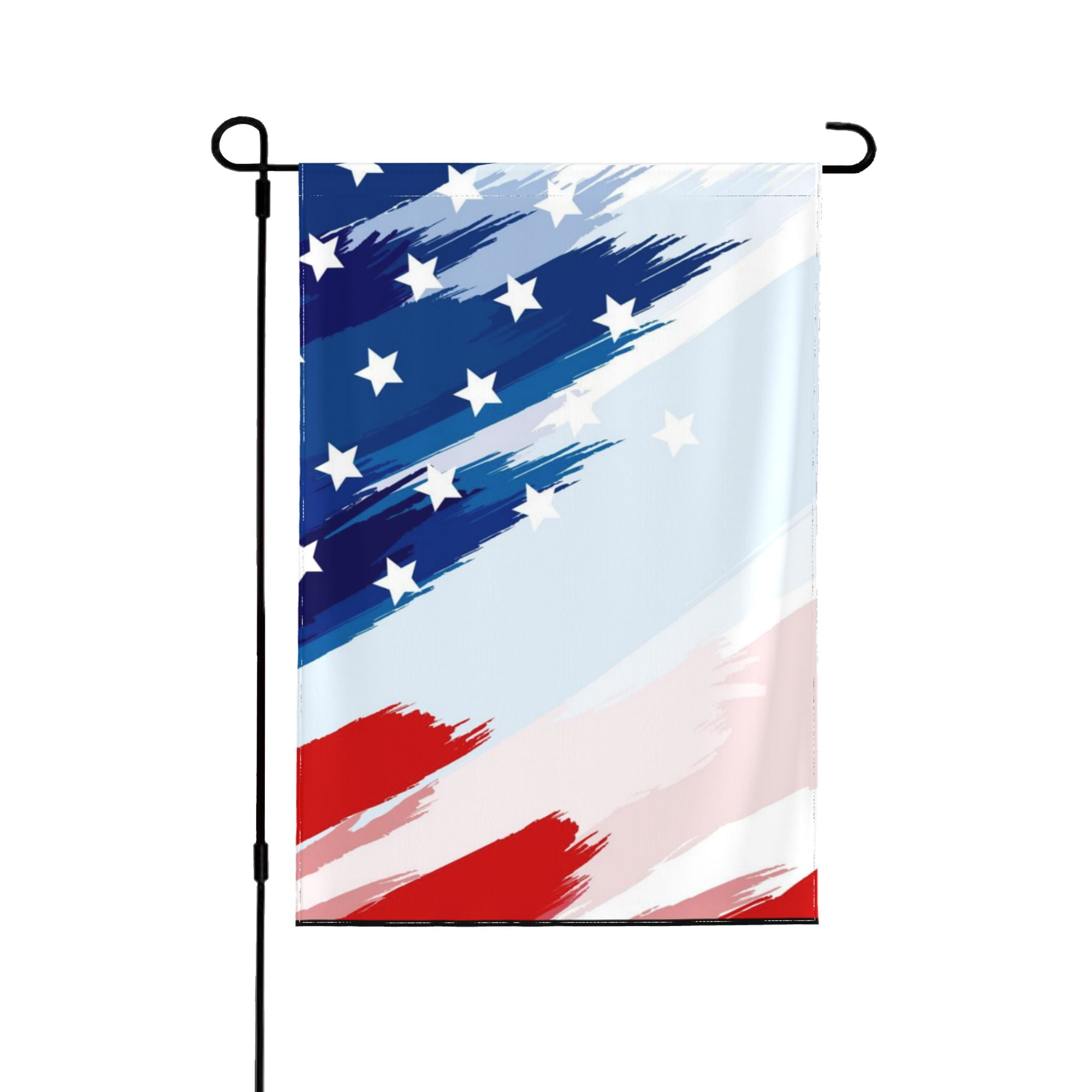XMXY Patriotic American Flag Paintbrush Garden Flags Double Sided ...
