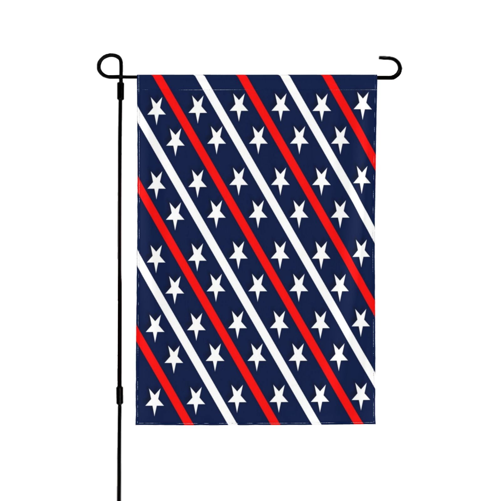 XMXY Patriotic Red White Blue Stars Strips Garden Flags Double Sided ...