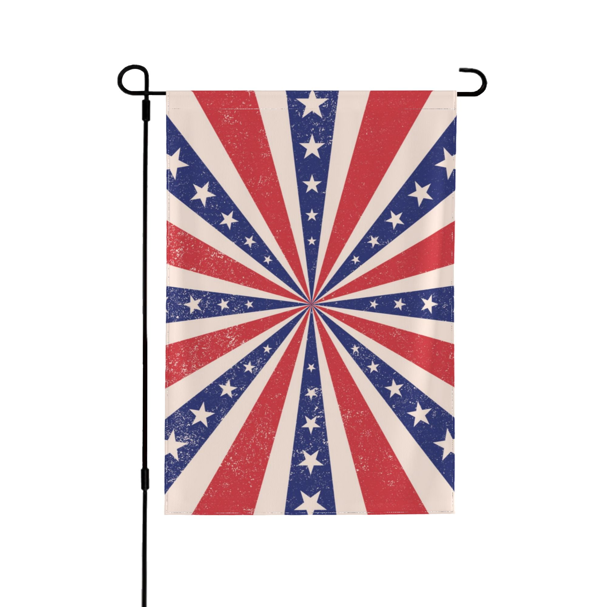 XMXY Patriotic Retro Burst Stars Garden Flags Double Sided,Farmhouse ...