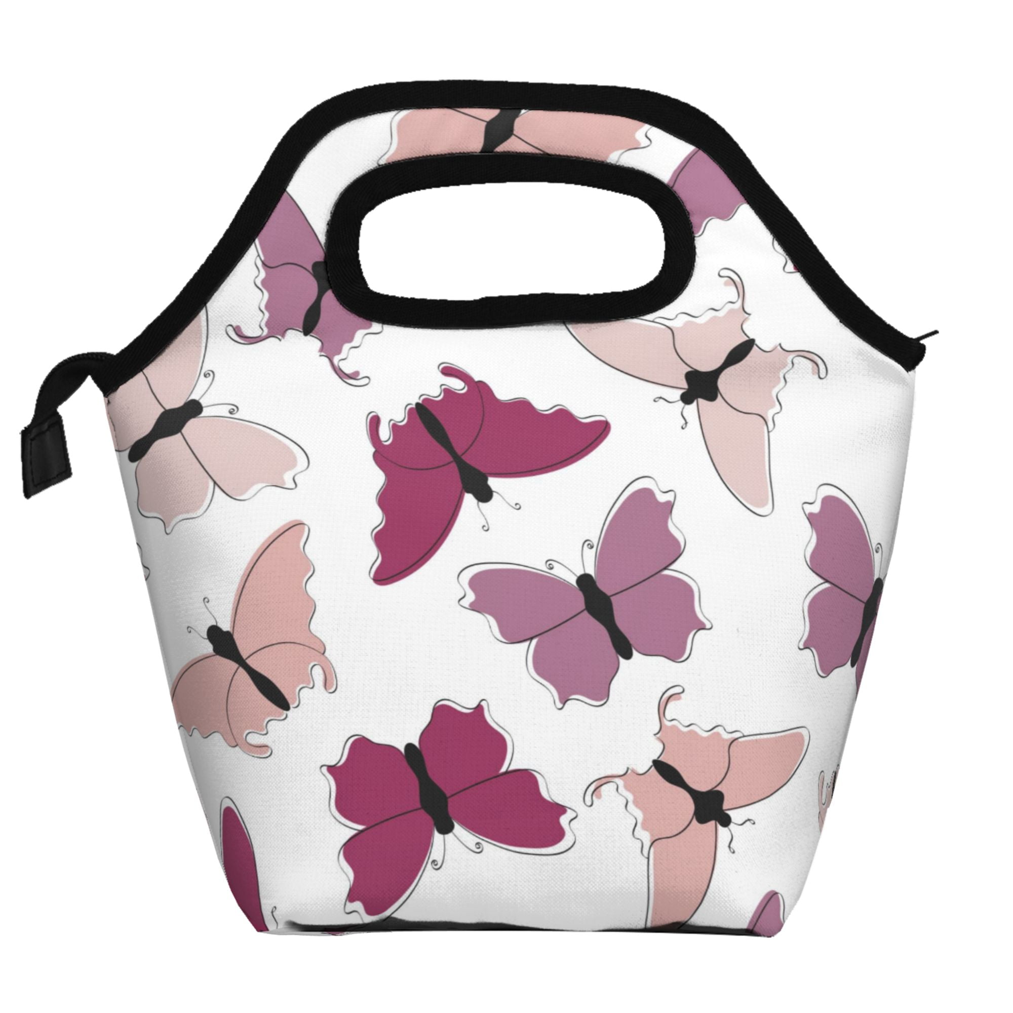 XMXY Pink Butterflies Seamless Texture Insulated Lunch Bag for Men ...