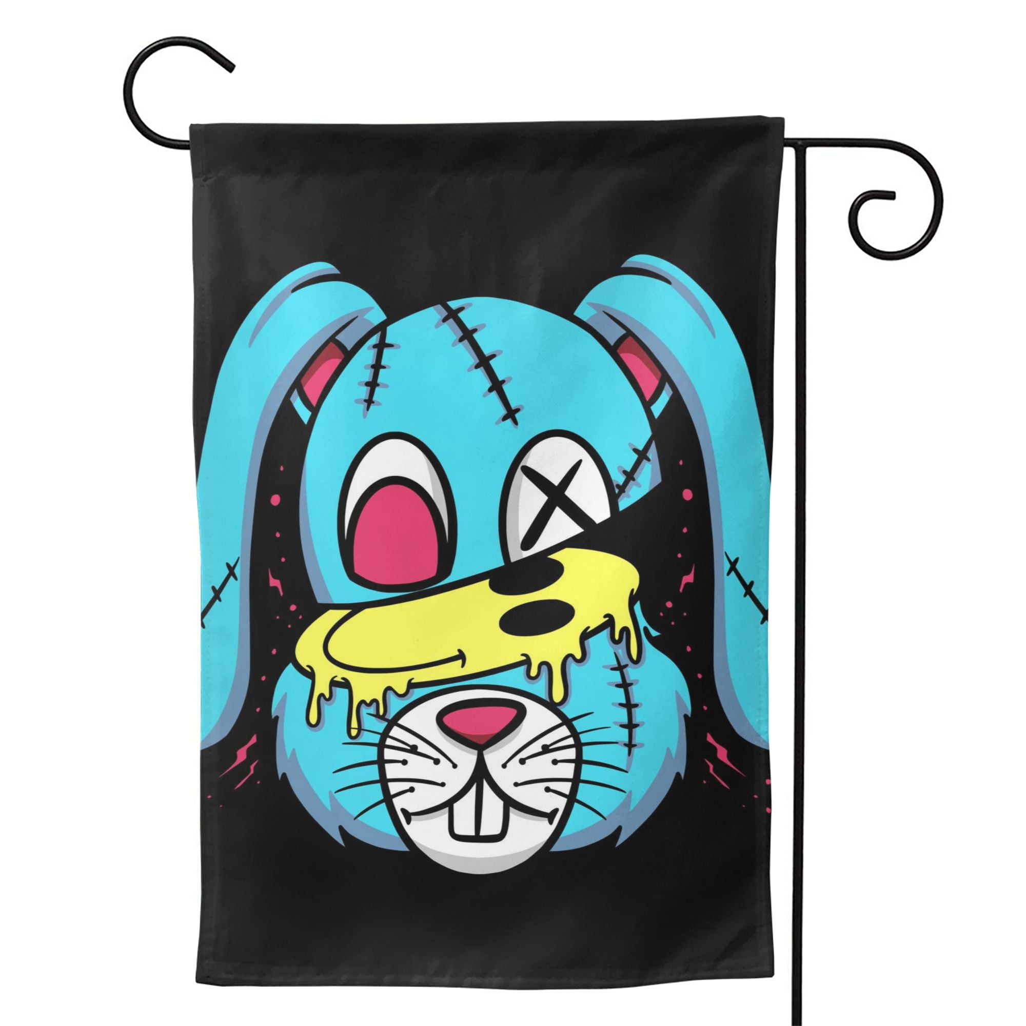 XMXY Rabbit Street Cartoon Style Garden Flags Double Sided,Farmhouse ...