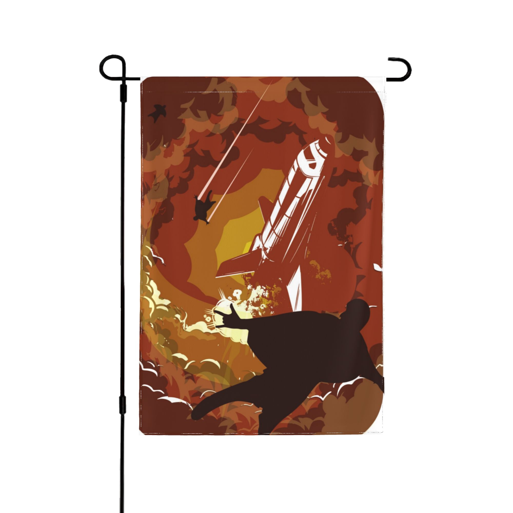 XMXY Rocket Flying Flight Garden Flags Double Sided,Farmhouse Holiday ...