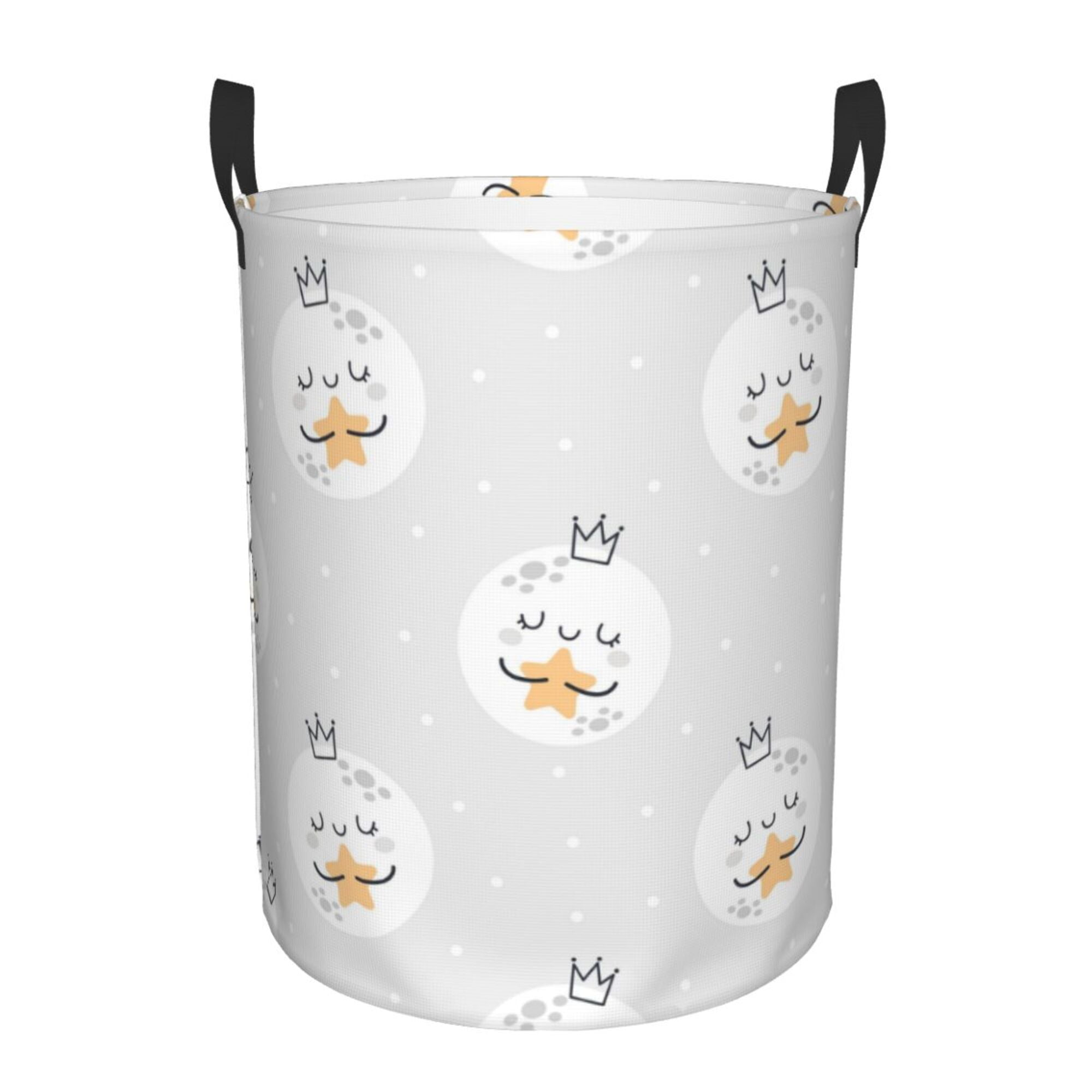 XMXY Round Laundry Basket Organizer, Crown Cute Star Waterproof ...