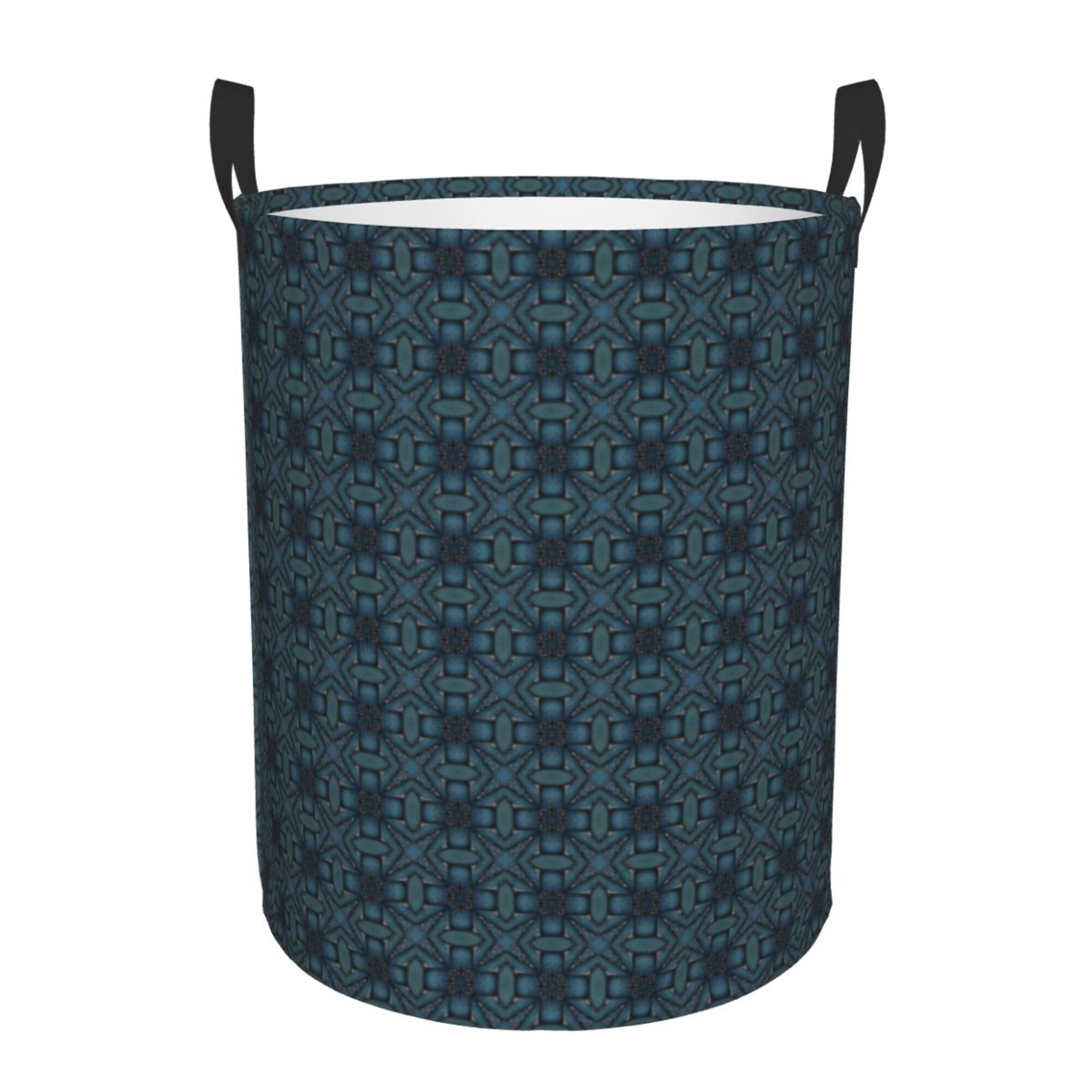 XMXY Round Laundry Basket Organizer, Ethnic Boho Kaleidoscope Texture ...