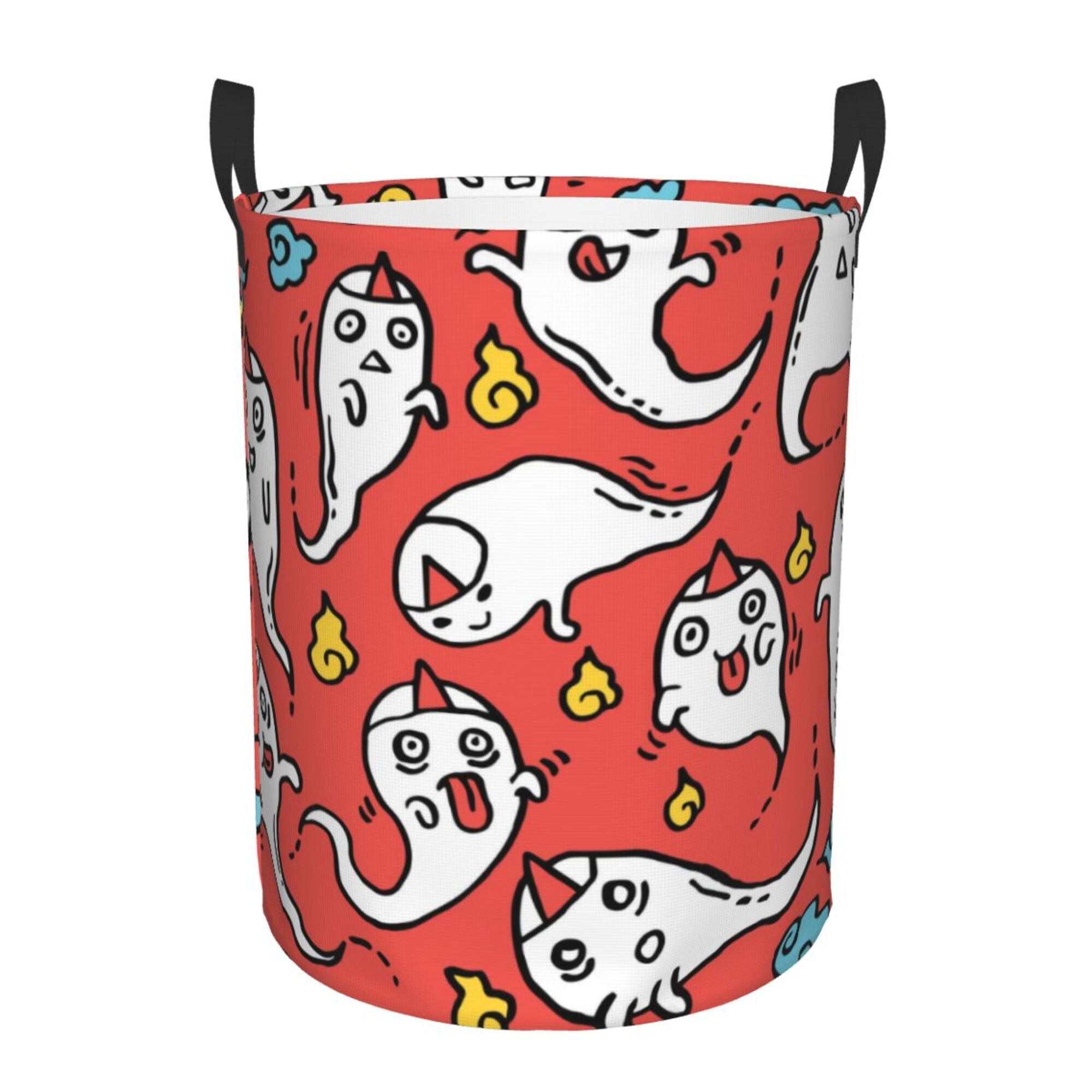 XMXY Round Laundry Basket Organizer, Ghost Festival Waterproof ...
