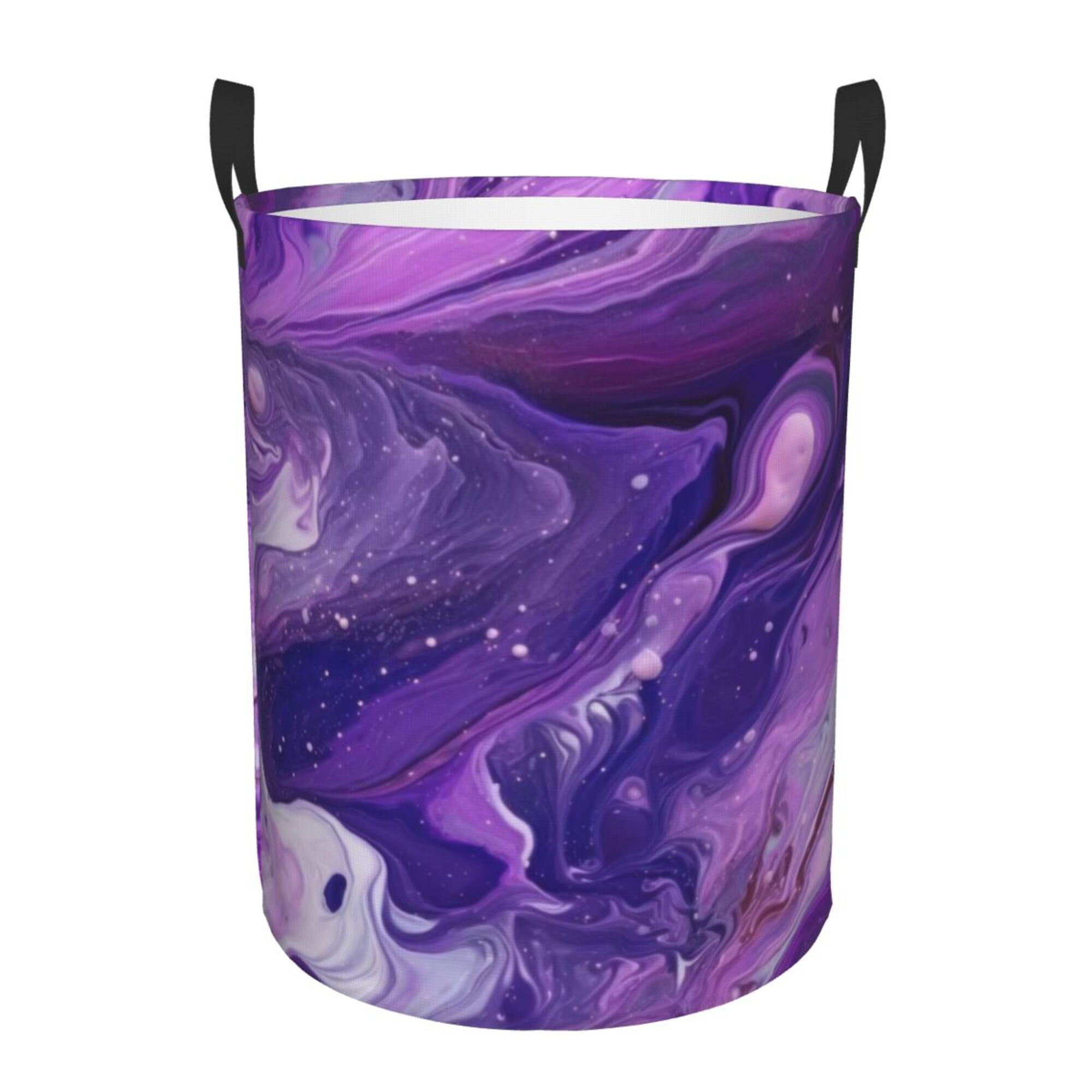 XMXY Round Laundry Basket Organizer, Purple Aperture Coloring ...