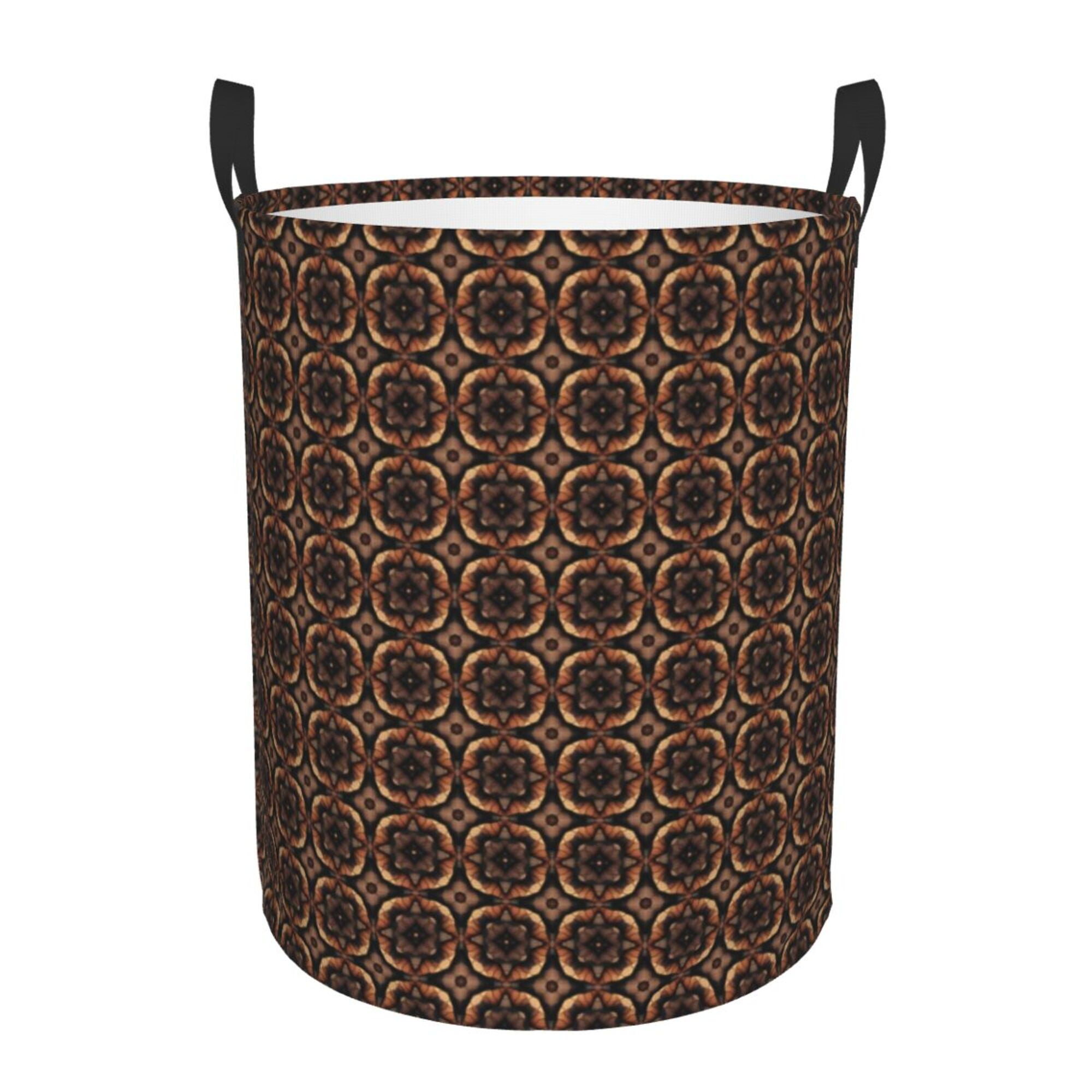 XMXY Round Laundry Basket Organizer, Repeatable Geometric Decorations ...