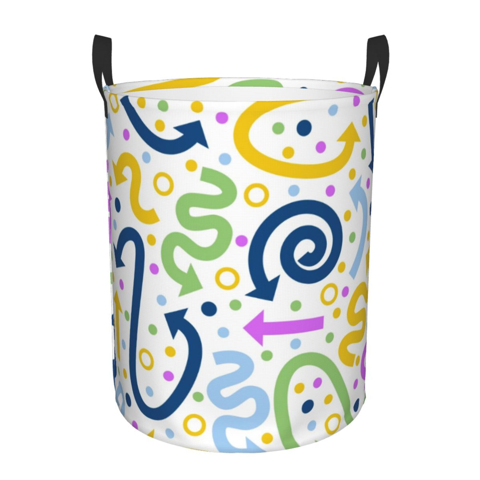 XMXY Round Laundry Basket Organizer, Seamless Arrows Colorful ...