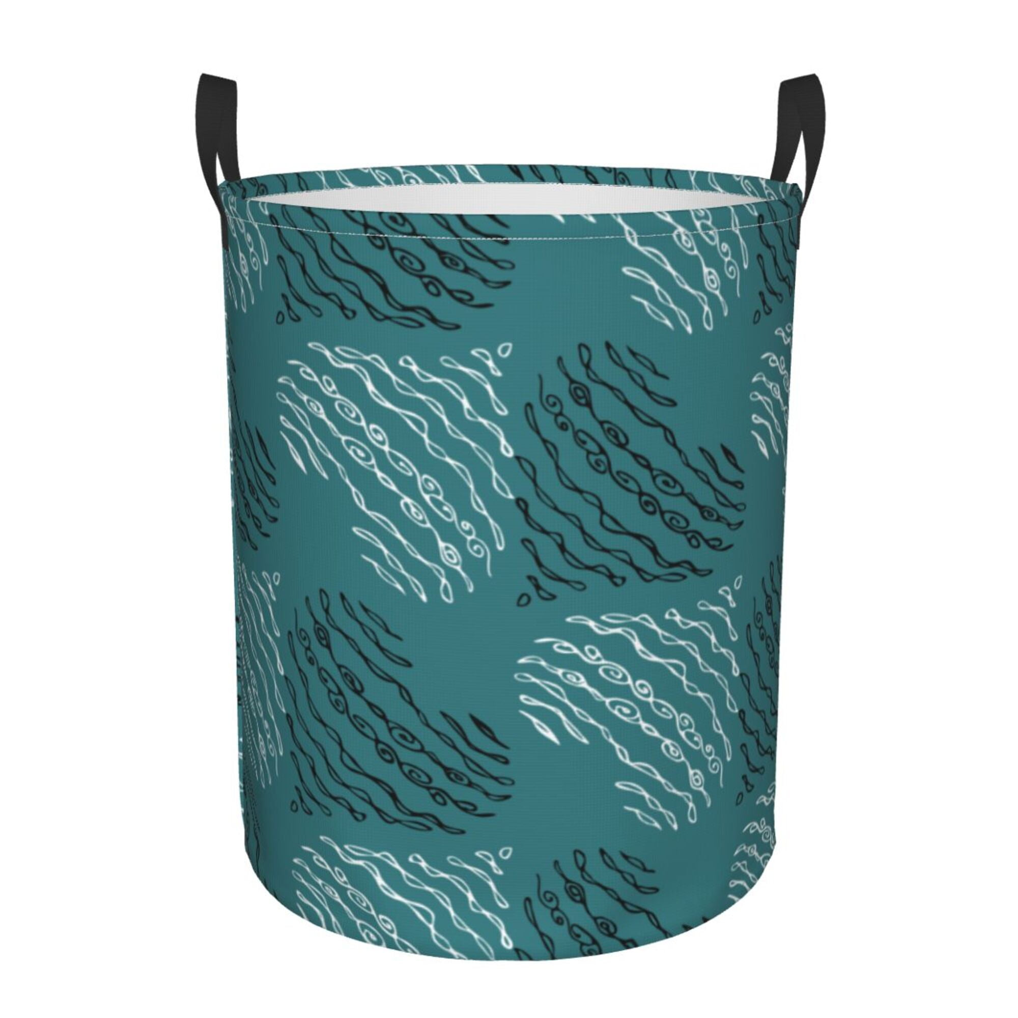 XMXY Round Laundry Basket Organizer, Seamless Pattern Waterproof ...