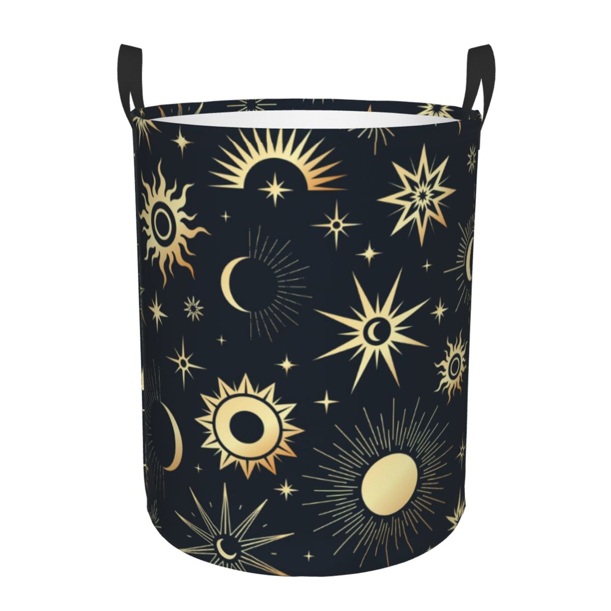 XMXY Round Laundry Basket Organizer, Sunmoon Pattern Waterproof ...