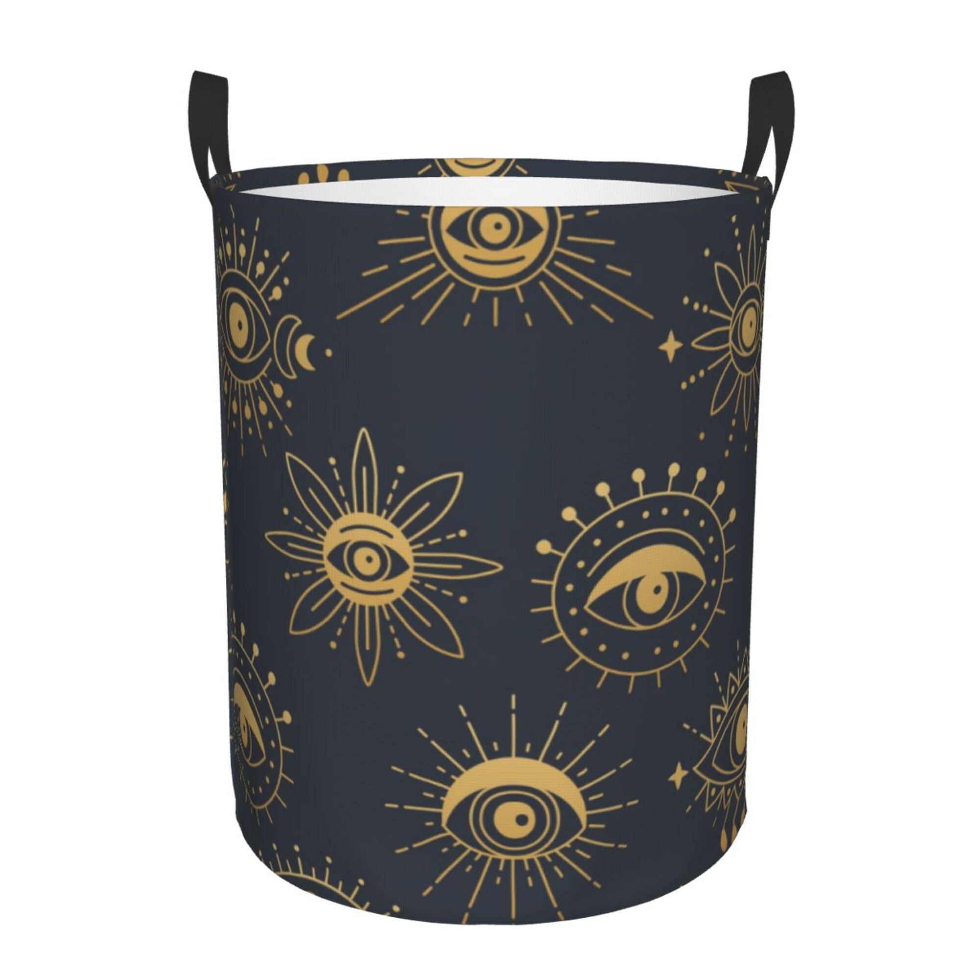XMXY Round Laundry Basket Organizer, Talisman Eye Doodle Waterproof ...