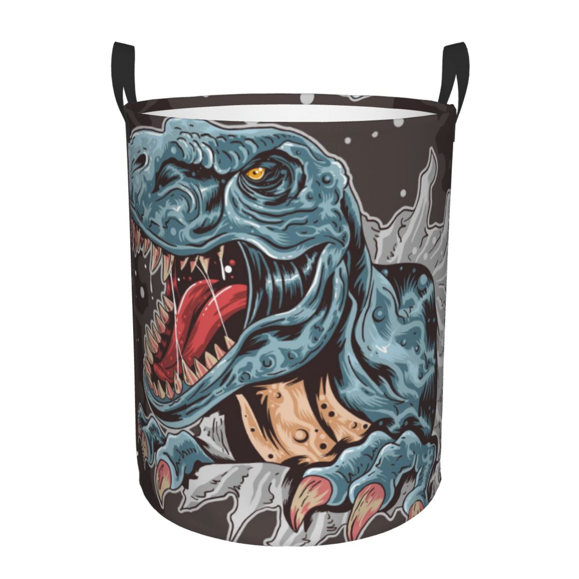 XMXY Round Laundry Basket Organizer, Tyrannosaurus Rex Dinosaur Animal ...