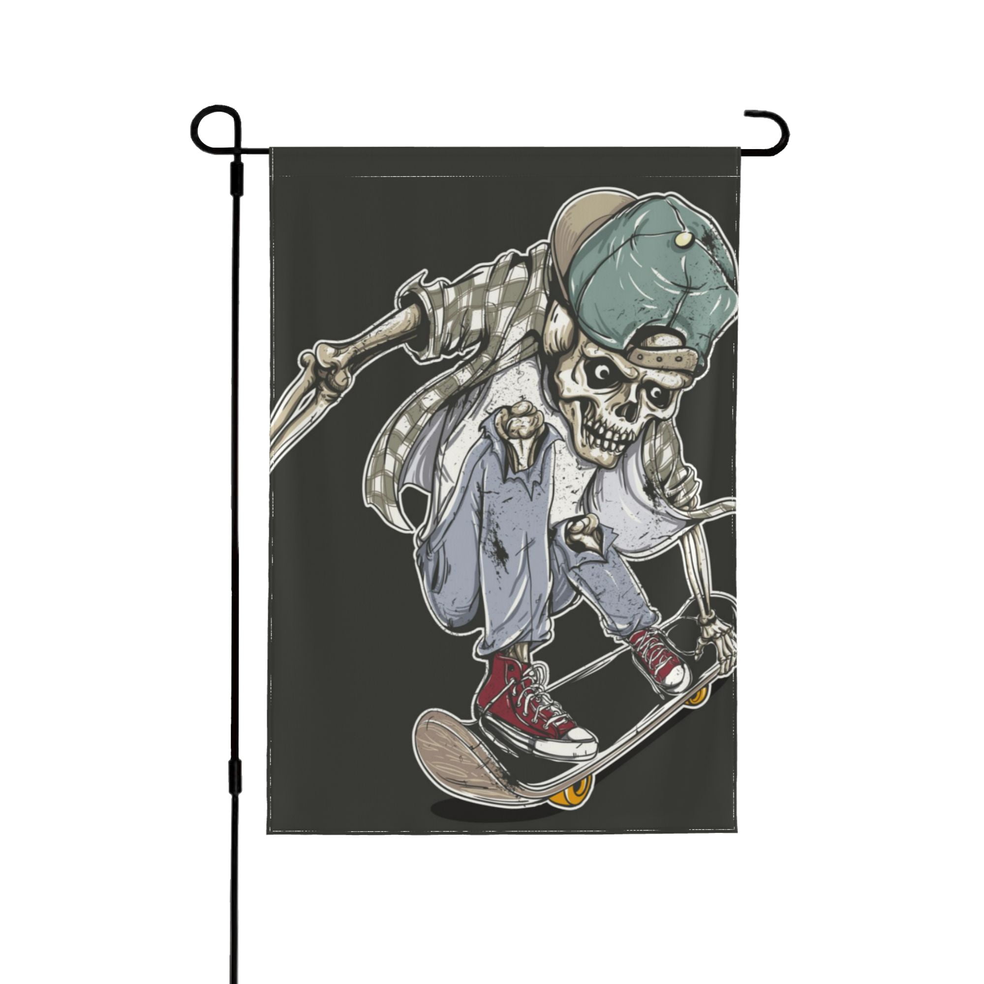 XMXY Skeleton Fashion Skateboard Garden Flags Double Sided,Farmhouse ...
