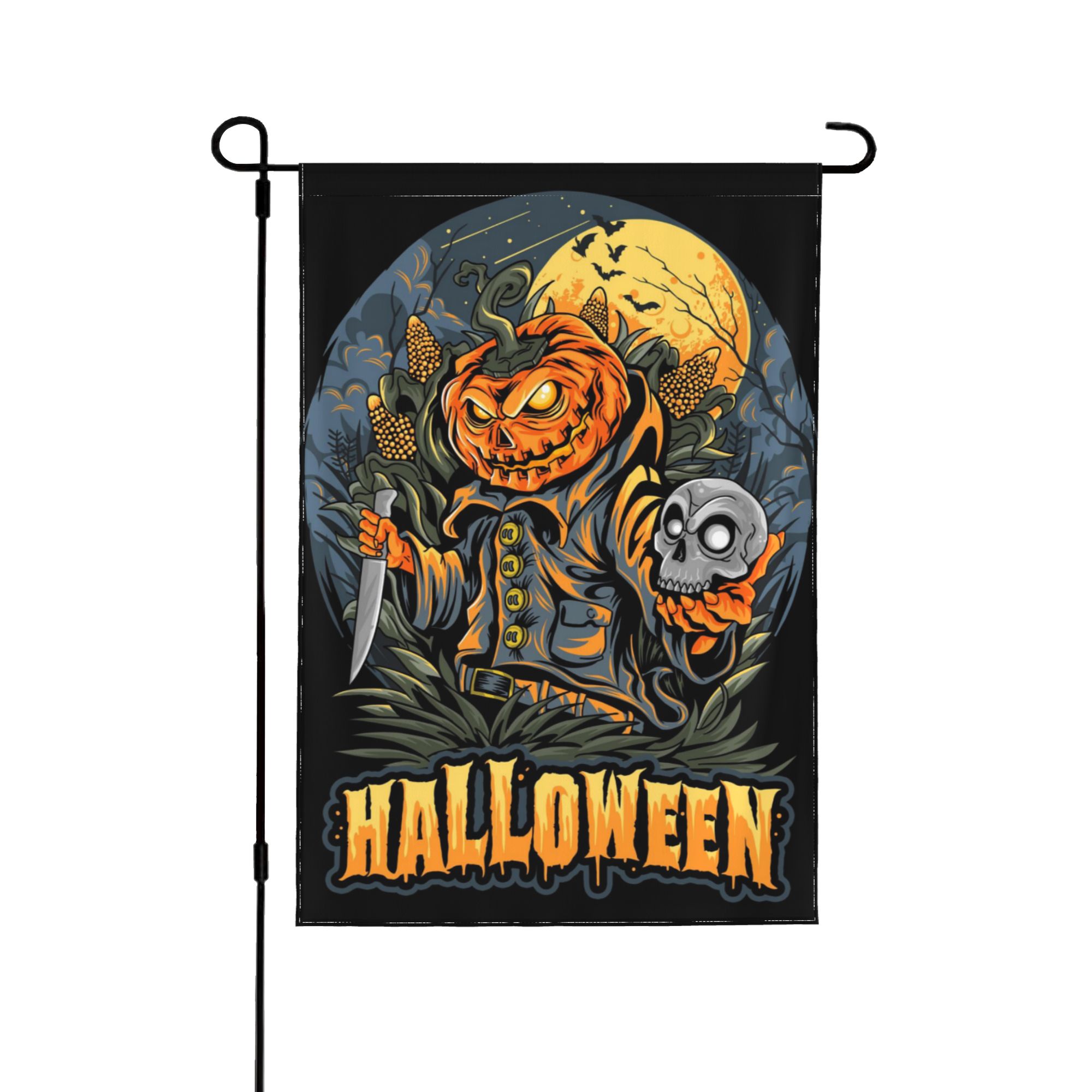 XMXY Skull Dead Scarecrow Garden Flags Double Sided,Farmhouse Holiday ...