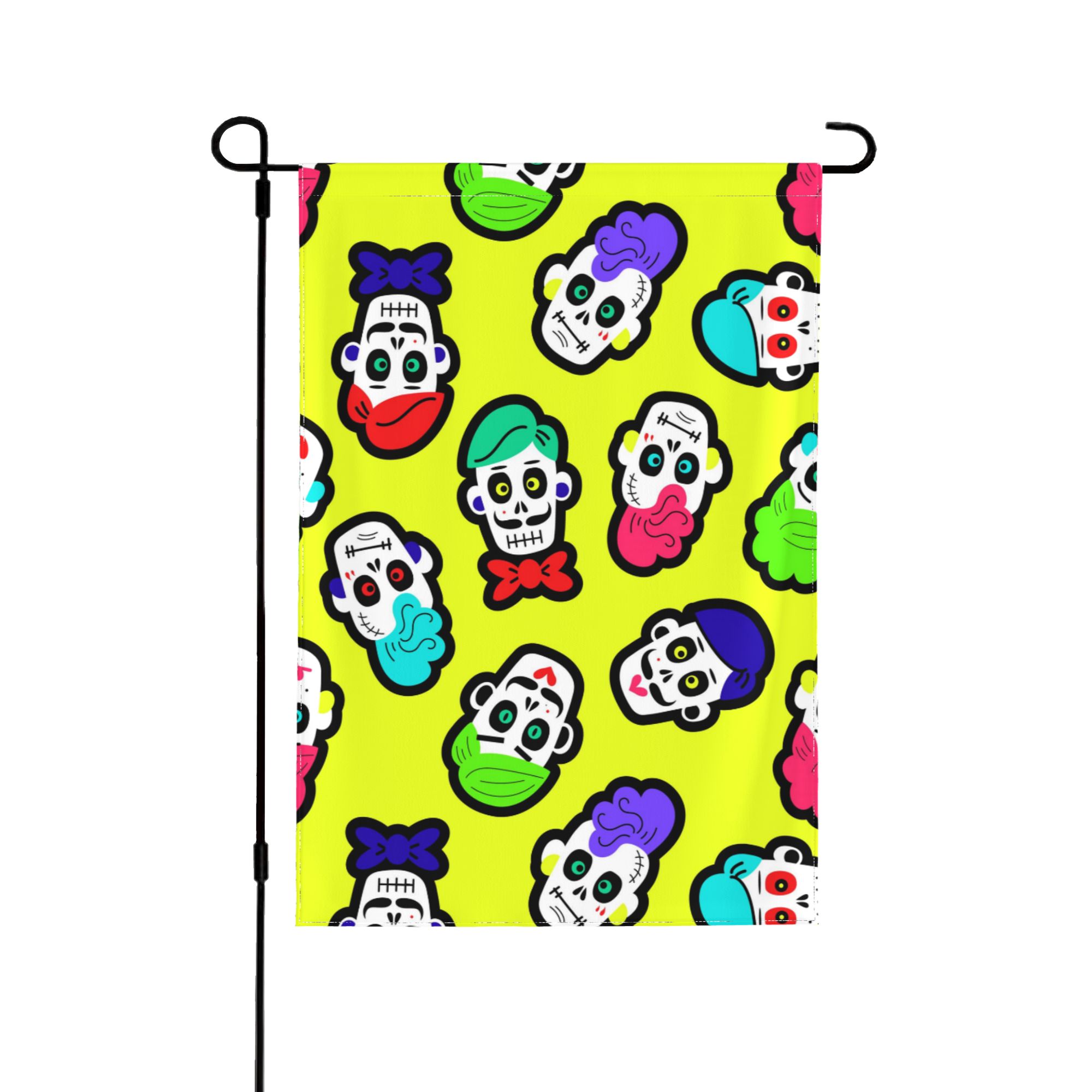 XMXY Sugar Skull Cartoon Skeleton Garden Flags Double Sided,Farmhouse ...