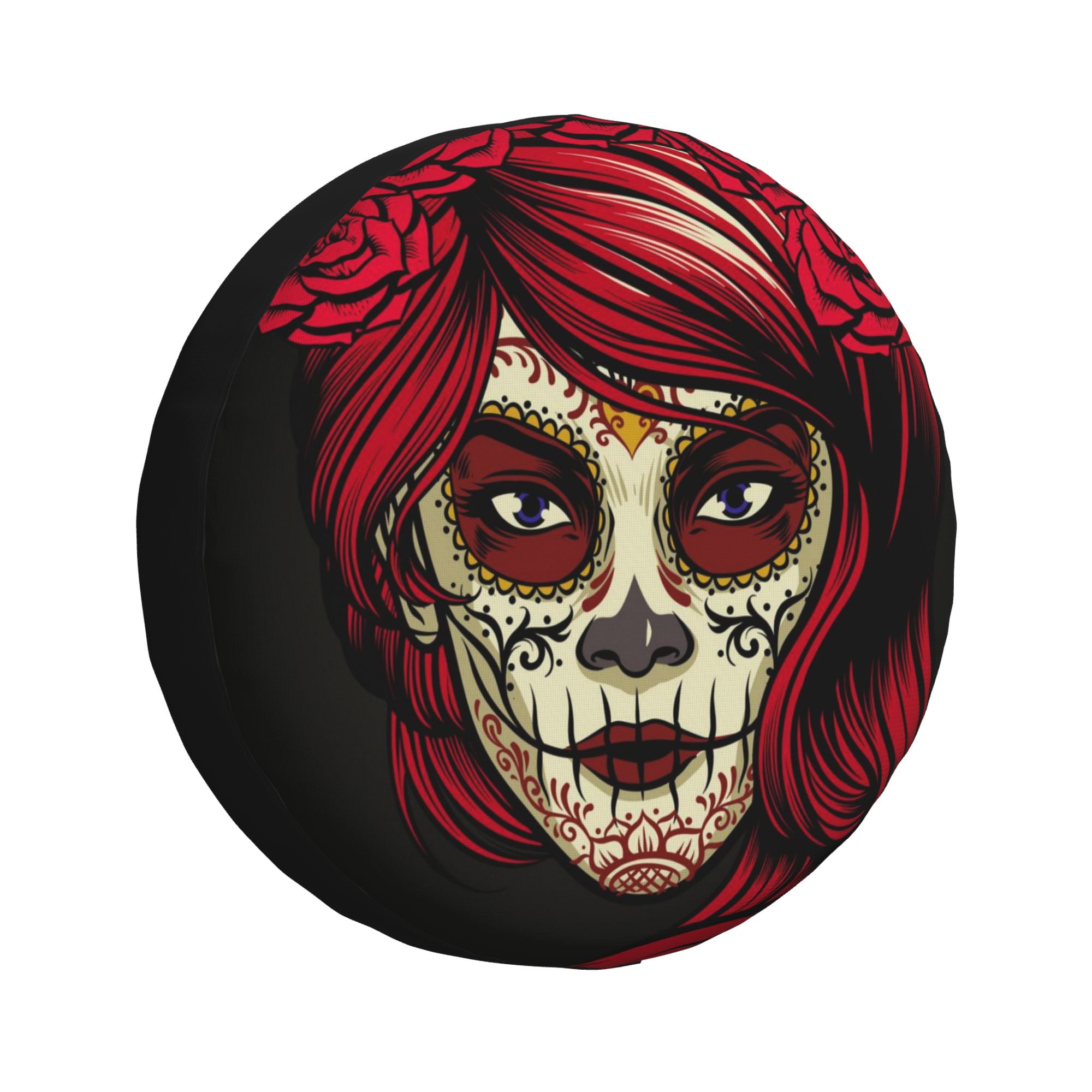 XMXY Sugar Skull Pretty Lady Spare Tire Cover, Universal Waterproof ...