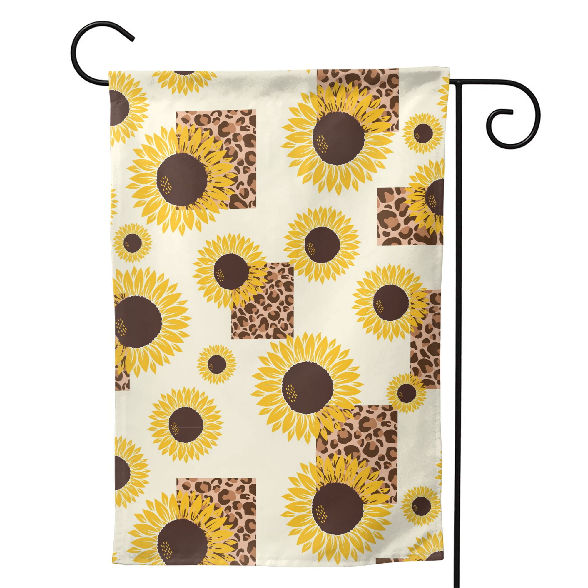 XMXY Sunflower Leopard Flower Garden Flags Double Sided,Farmhouse ...