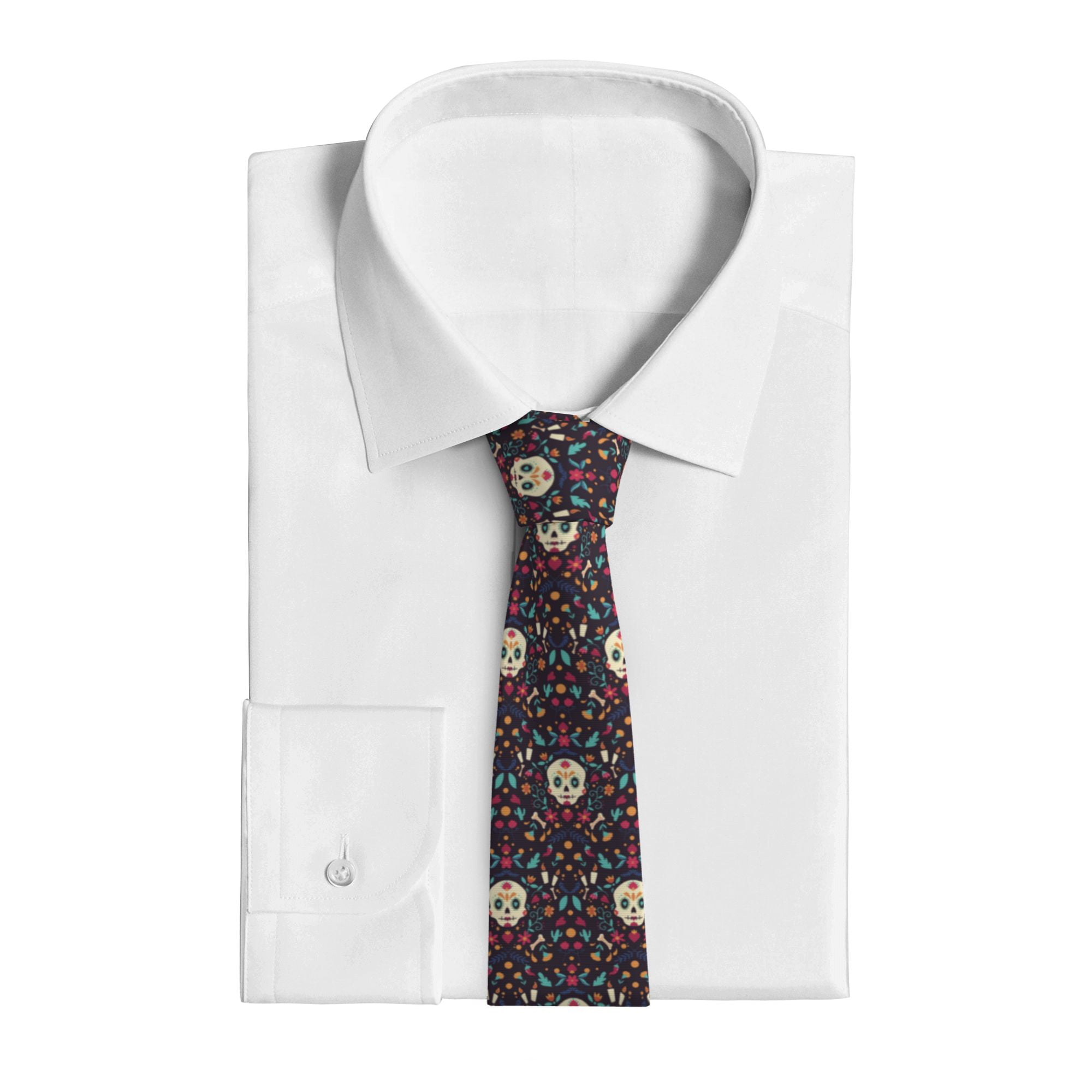XMXY Traditional Day Of The Dead Skull Men's Necktie Ties, Formal ...