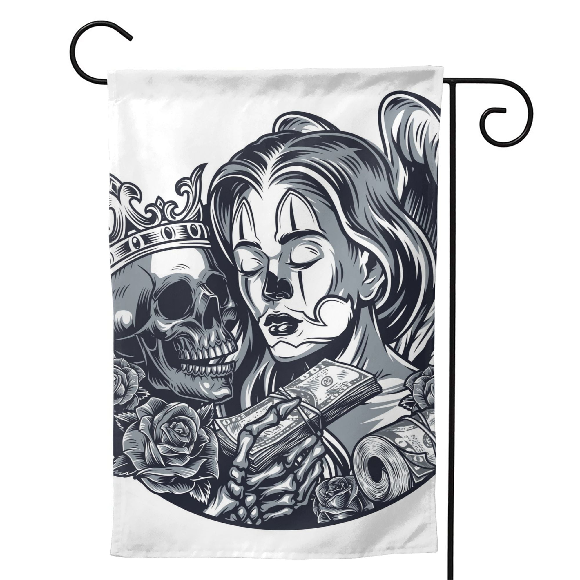 XMXY Vintage Girl Chicano Tattoo Garden Flags Double Sided,Farmhouse ...