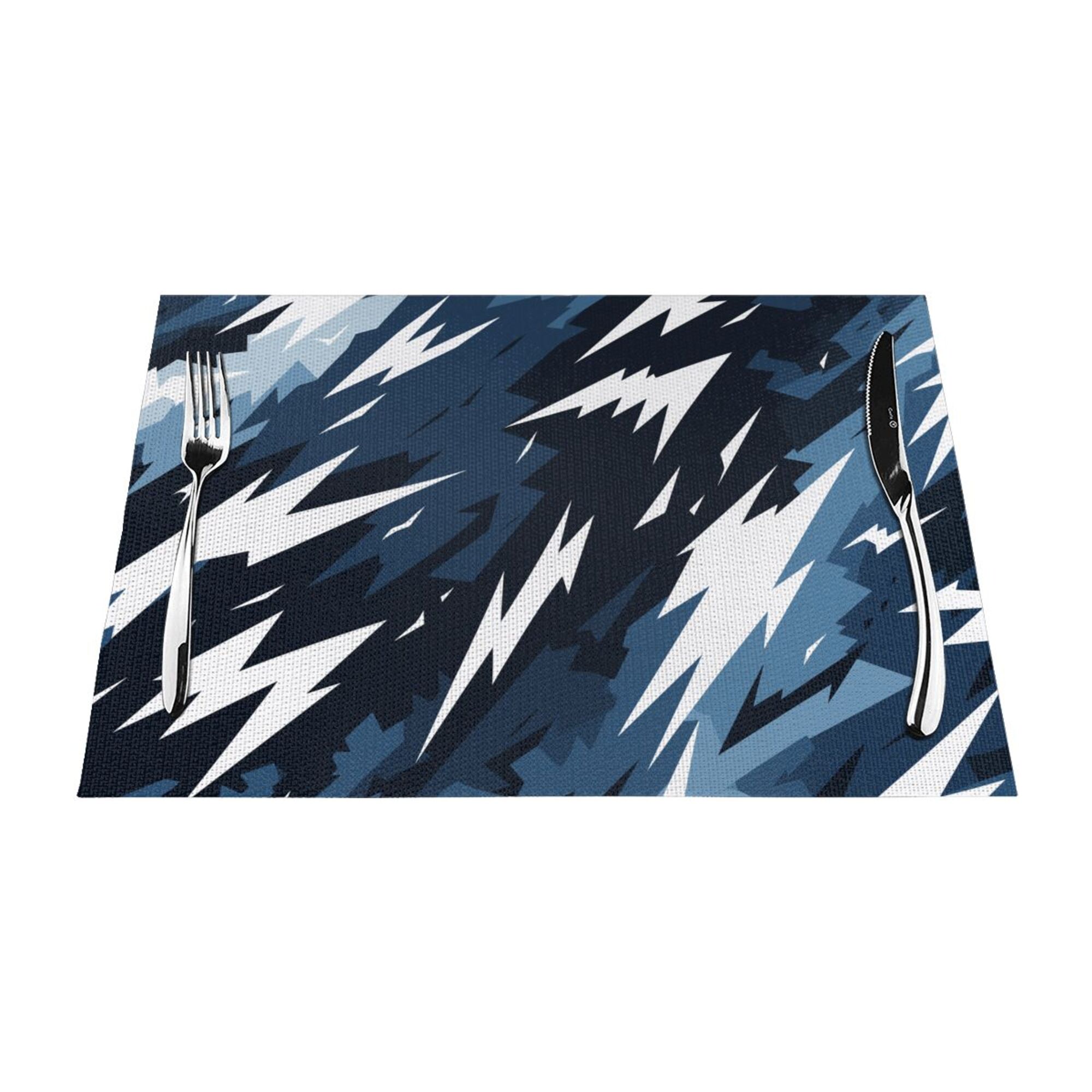 XMXY Woven Placemats Set of 6 PCS, Blue Rapid Lightning Table Mats ...