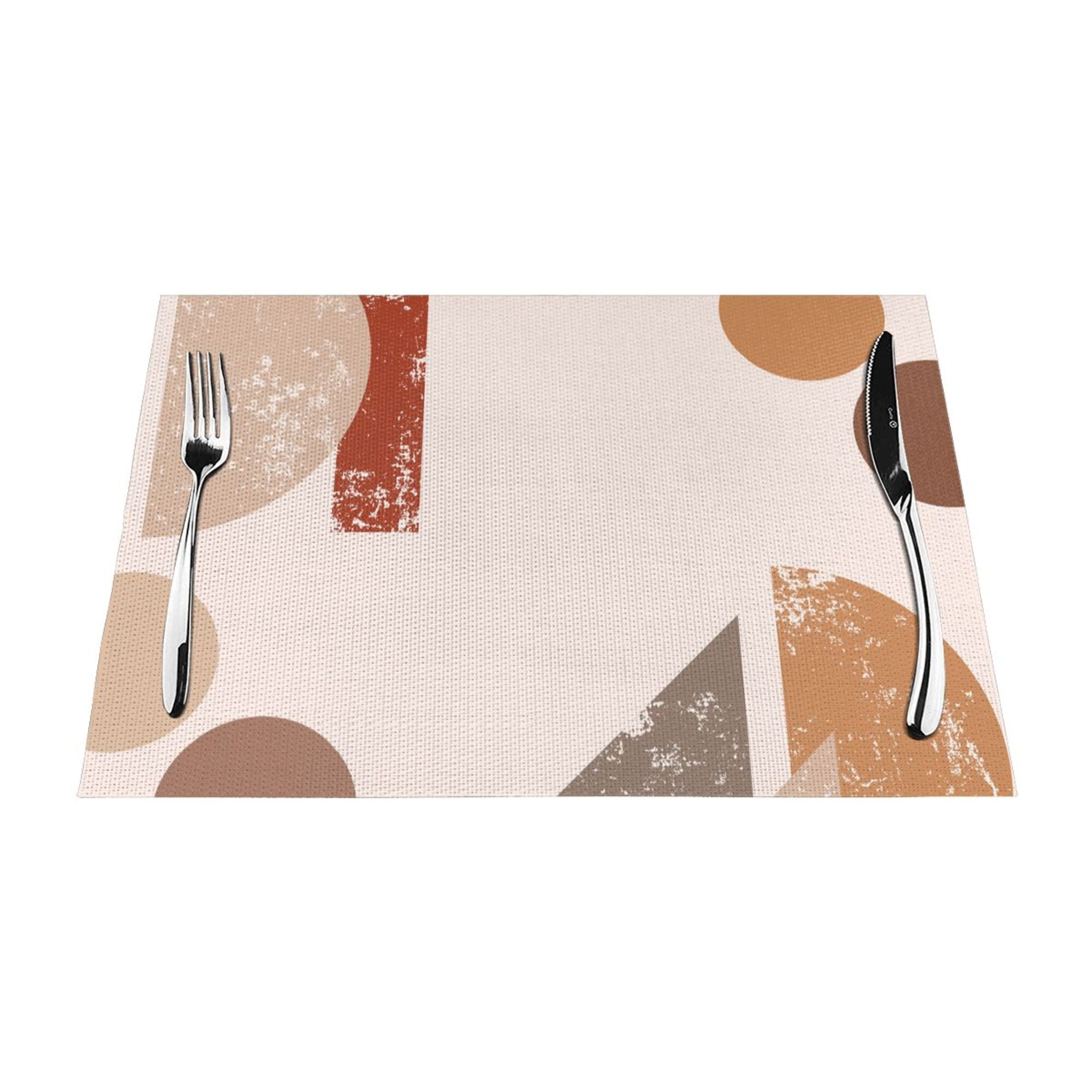 XMXY Woven Placemats Set of 6 PCS, Bohemian Minimalist Aesthetic Table ...