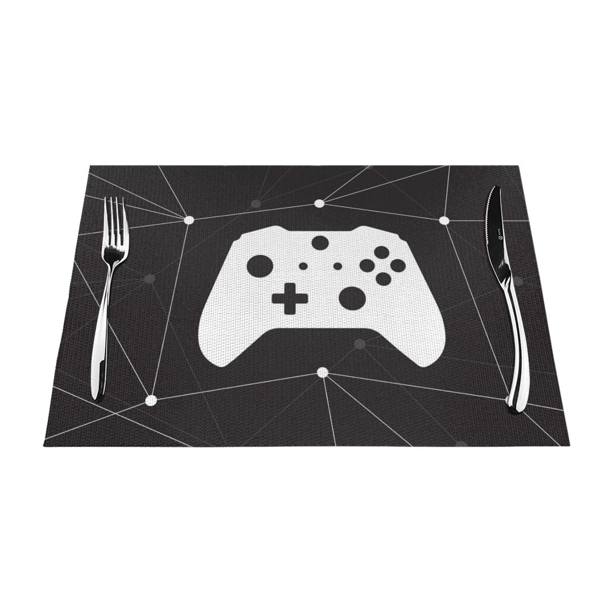 XMXY Woven Placemats Set of 6 PCS, Game Controller Lines Table Mats ...