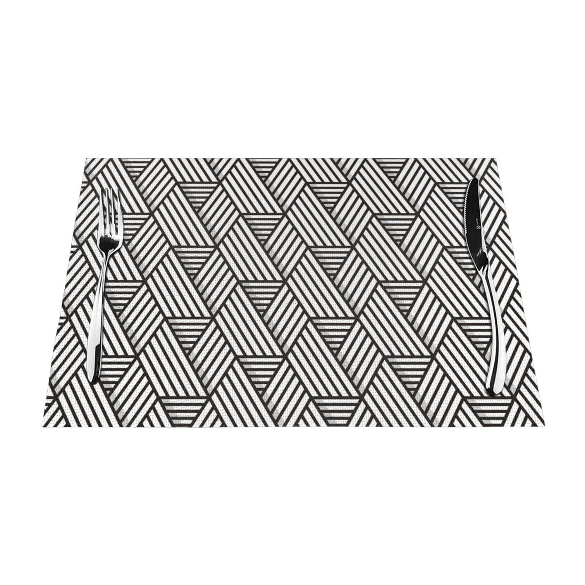 XMXY Woven Placemats Set of 6 PCS, Minimalist Seamless Folding Table ...