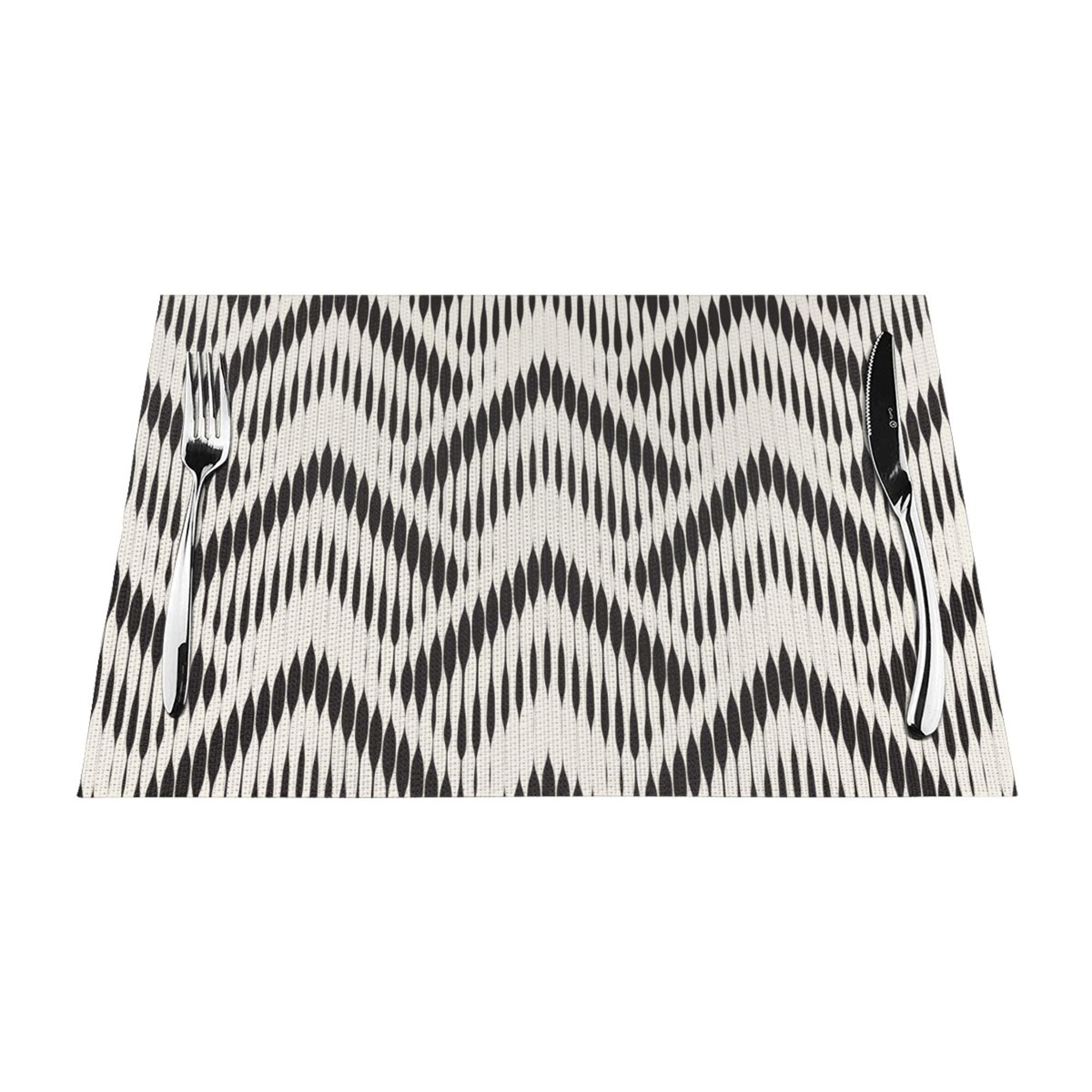 XMXY Woven Placemats Set of 6 PCS, Modern Abstract Hilltop Lines Table ...