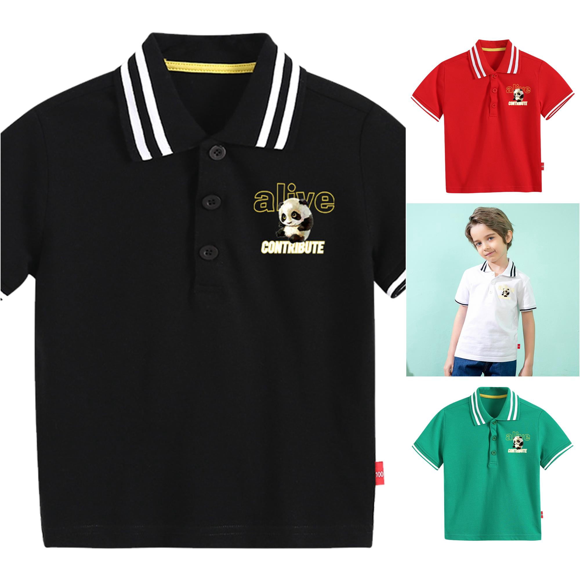 XMYRZ Boys Polo Shirt Coed Fun Cartoon Character Pattern Shirts Relaxed ...