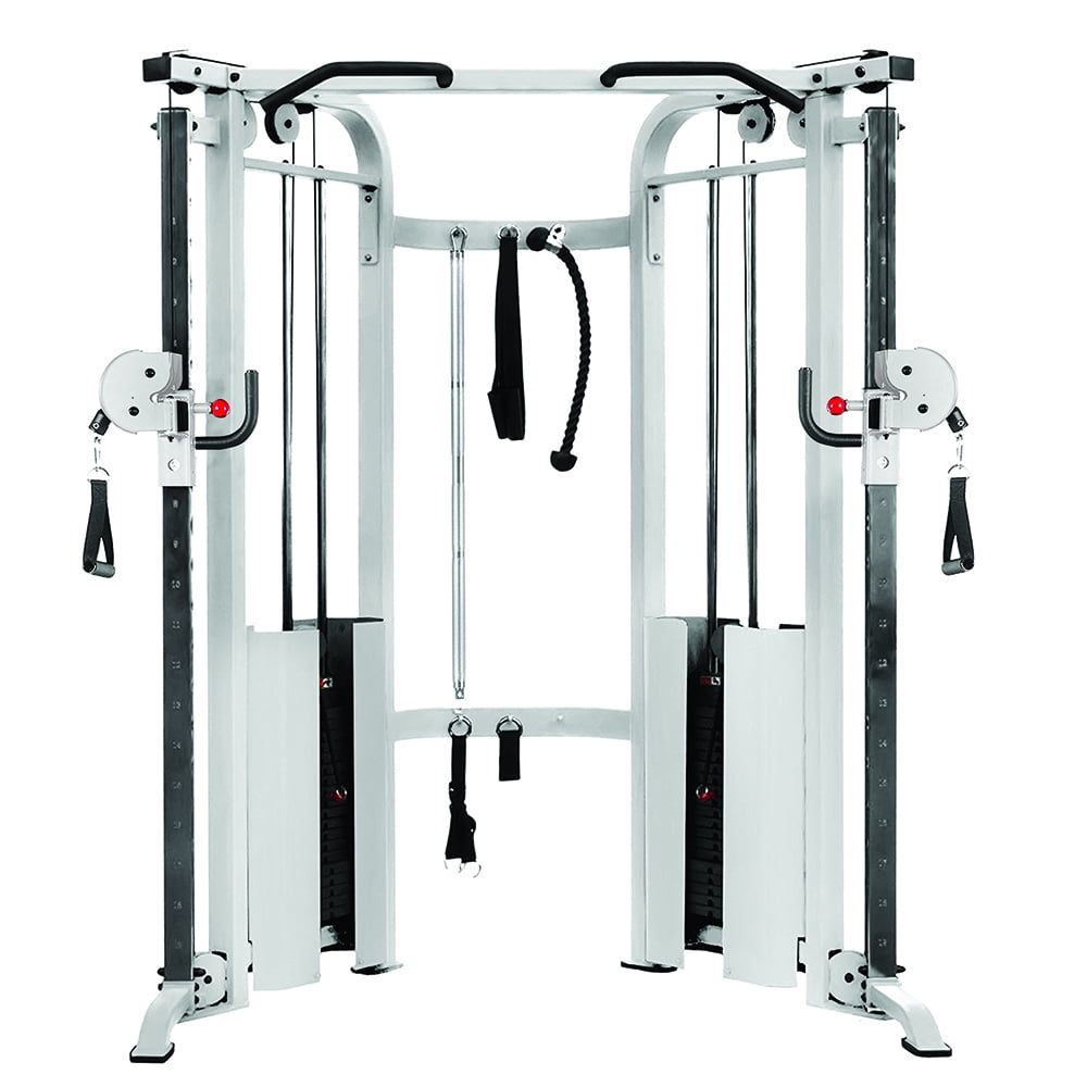 XMark Functional Cable Machine w/Dual Weight Stacks - White - Walmart.com