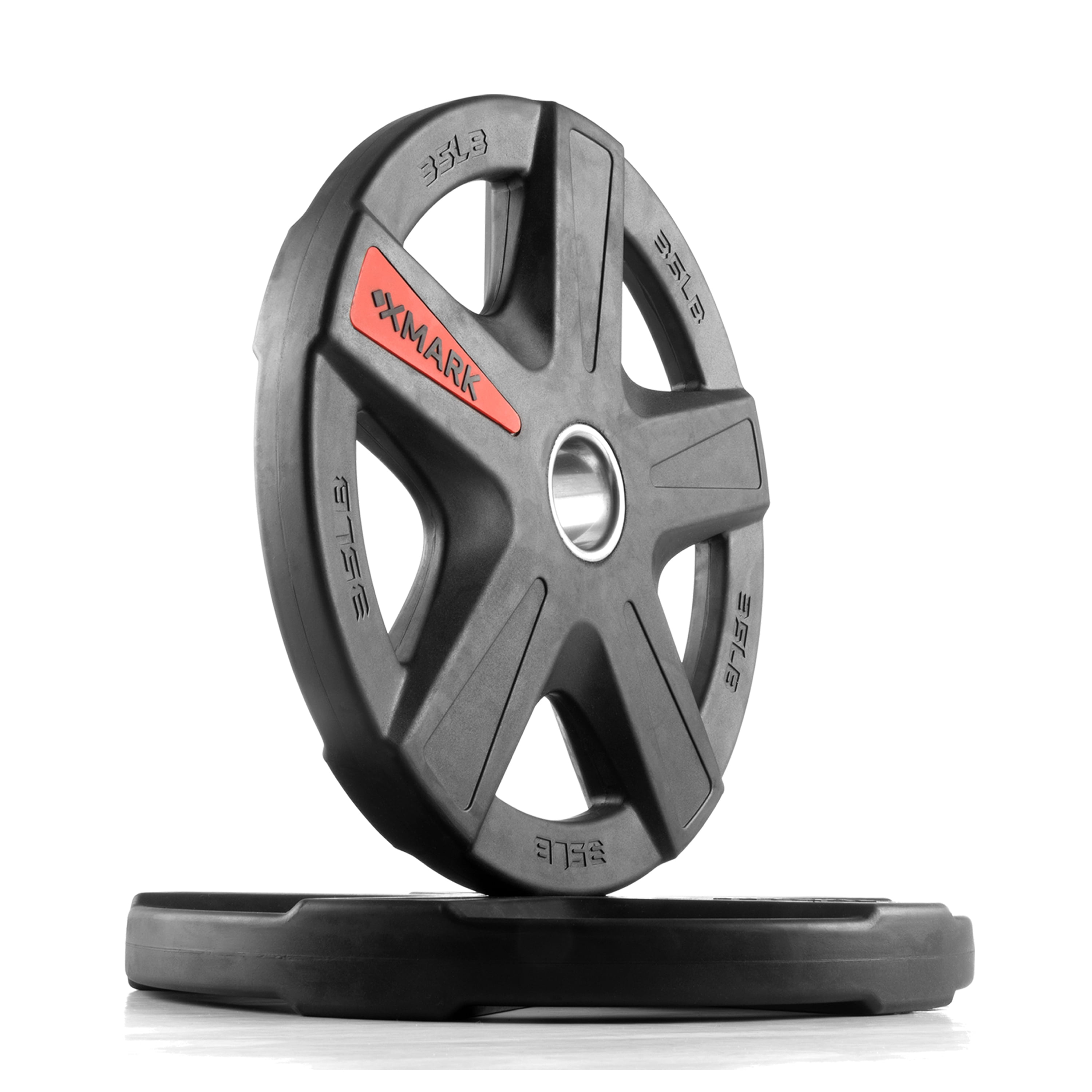 XMark TEXAS STAR 35 lb Rubber Coated Olympic Weight Plates - Walmart.com