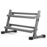 XMark's Two Tier Dumbbell Stand: Heavy Duty Steel Rack with Skid ...