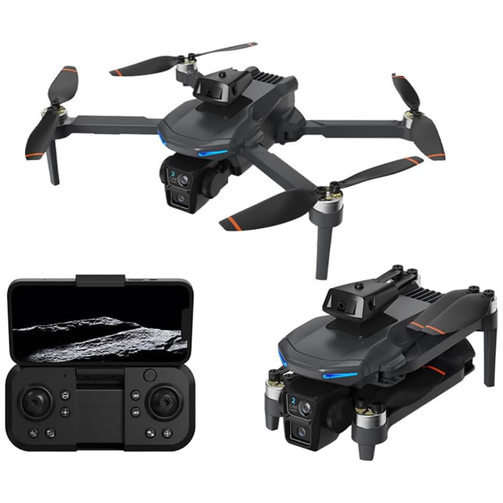 XMicro® Drone 2.4G Dual Servo Optical Flow Brushless Drone with Dual ...