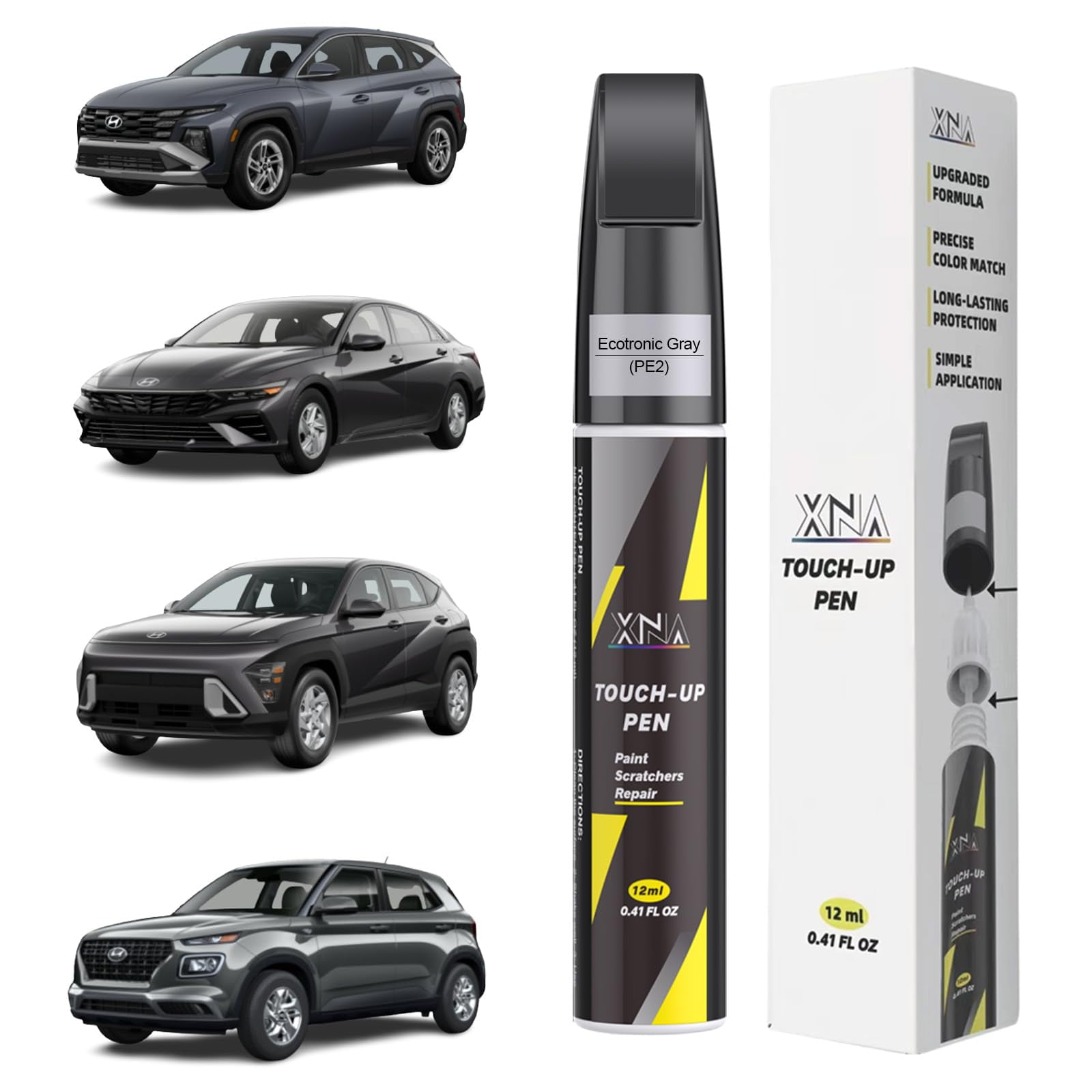 XNA Ecotronic Gray(PE2) for Hyundai Touch Up Paint, Car Scratch Remover ...