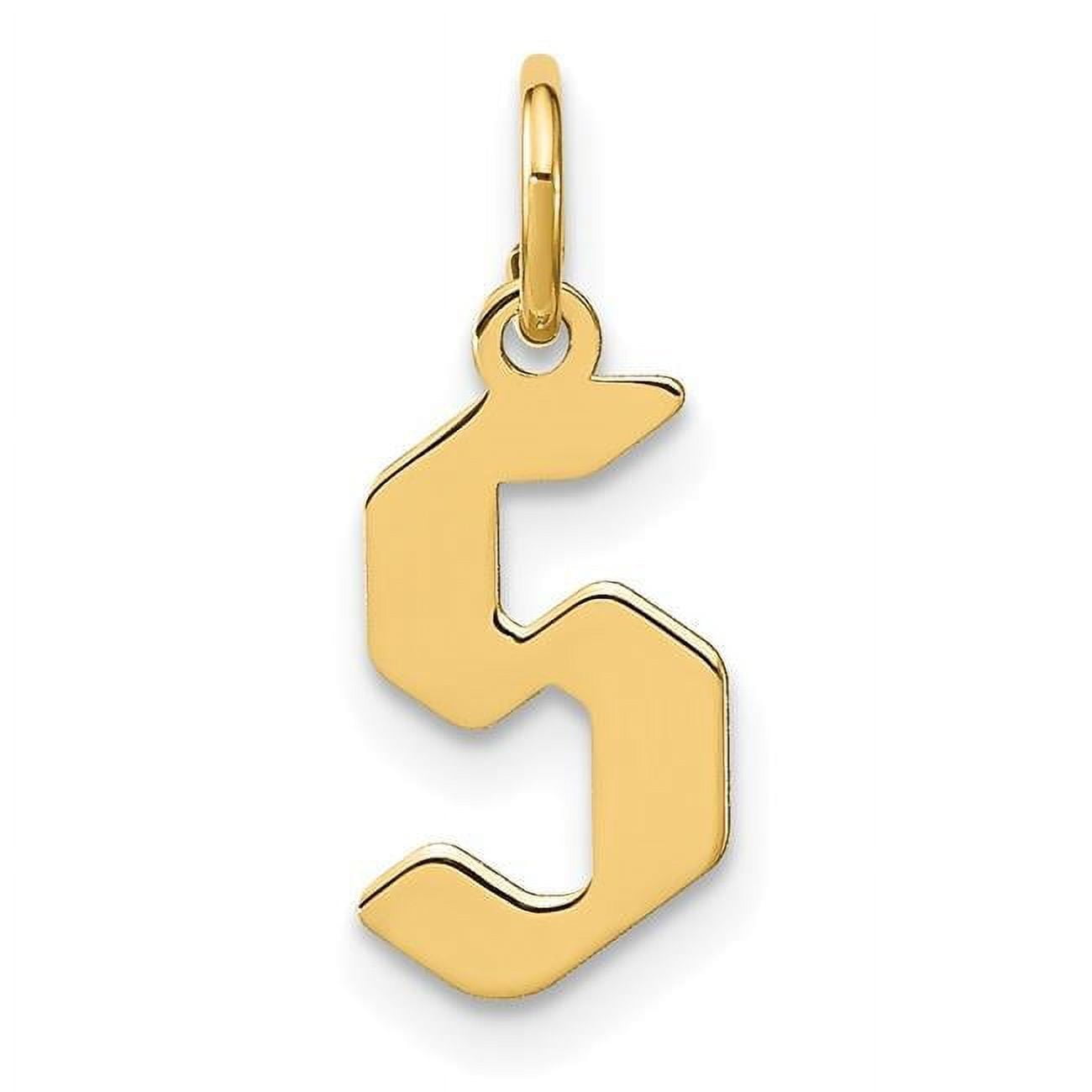 XNA1335Y-S 14K Yellow Gold Letter S Initial Pendant - Walmart.com