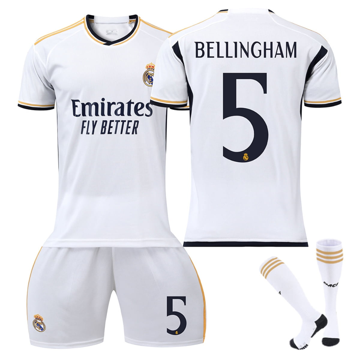 XNB 2023-2024 Real Madrid Home Jersey #9 Mbappe Soccer Jersey and Shorts Set-520 - Walmart.com