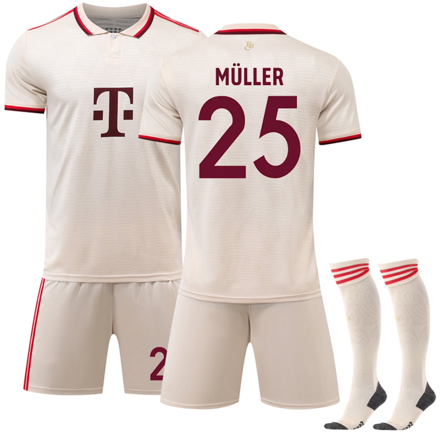 XNB 2024-2025 Bayern Munich Third Away Shirt #25 Muller Sportswear ...