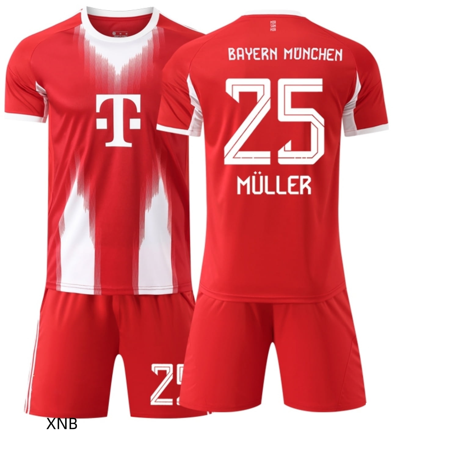 XNB 2025-2026 Bayern Munich Home Kit #25 Muller Soccer Team Shirts and ...