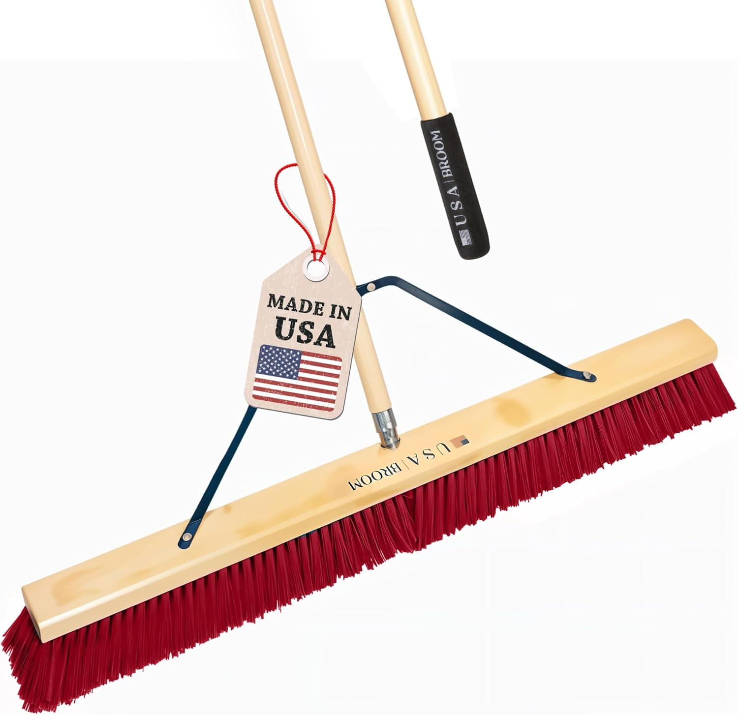 XNKOLMJ 36" Everyday Sweep Indoor/Outdoor Push Broom with 60" Handle ...