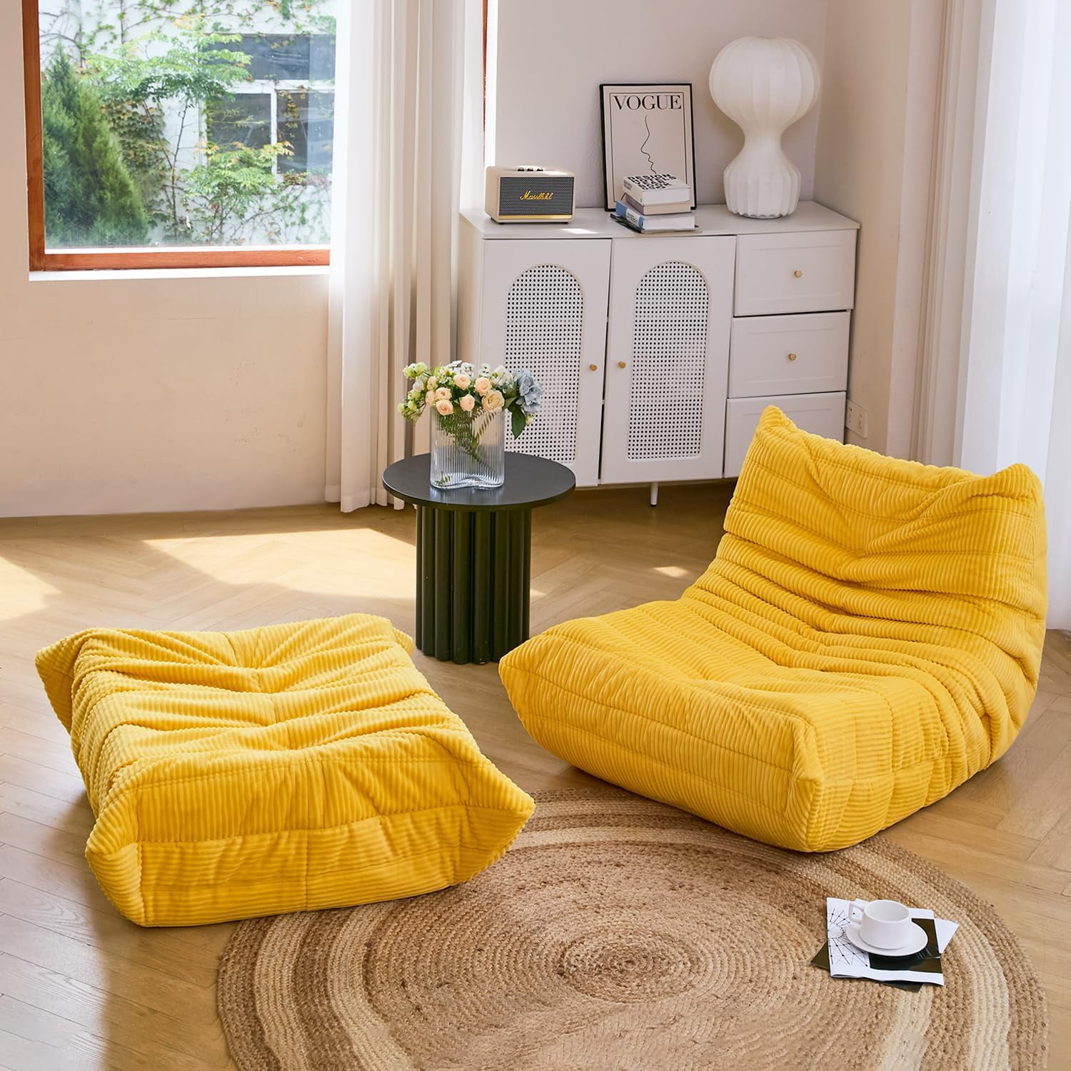 XNKOLMJ HIPOTY N&V Ottoman for Fireside Chair and Sofa - Soft Corduroy ...