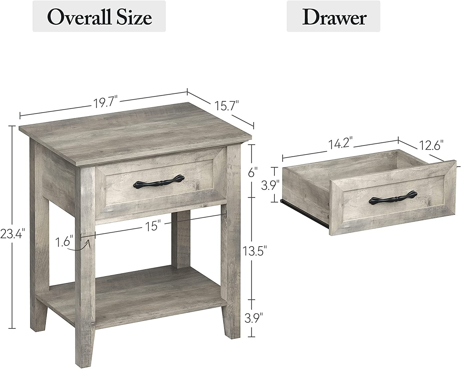 XNKOLMJ Modern Versatile Nightstand Beside End Table for Bedroom ...