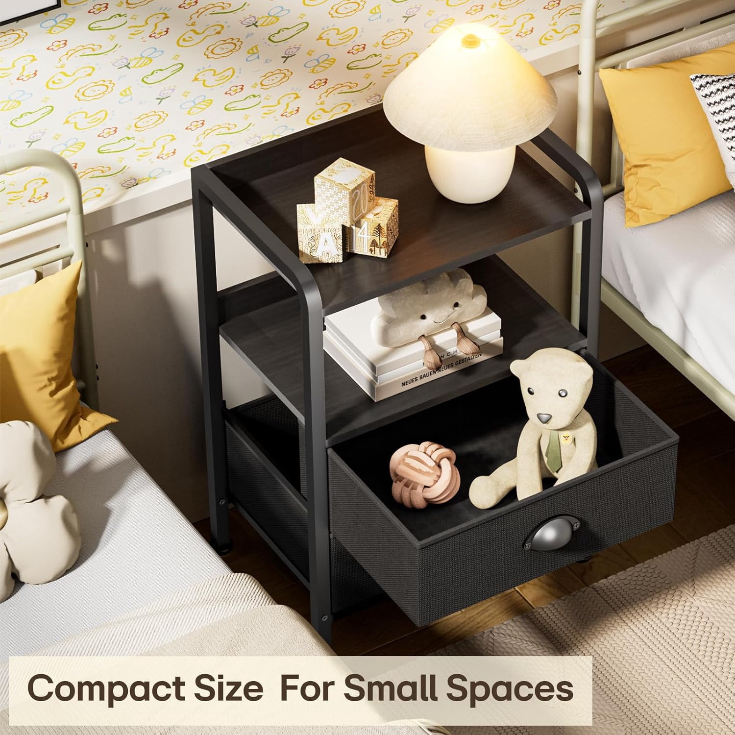 XNKOLMJ Night Stand Bedside Table Bedroom Nightstand with Shelf Bed ...