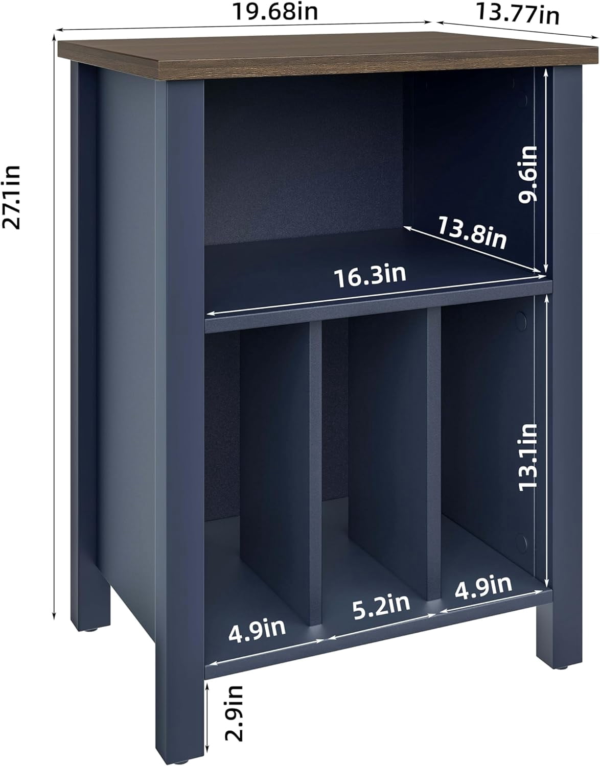 XNKOLMJ Record Player Stand Vinyl Record Storage Table End Table with ...