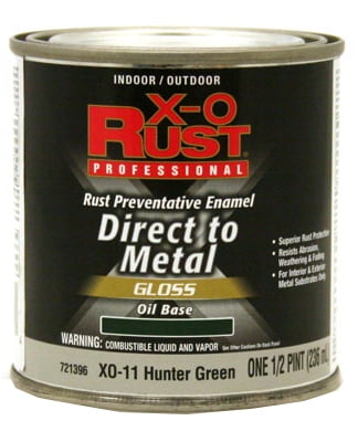 XO-11 Premium X-O Rust 1/2 PT Hunter Green Oil Base Enamel, Each ...