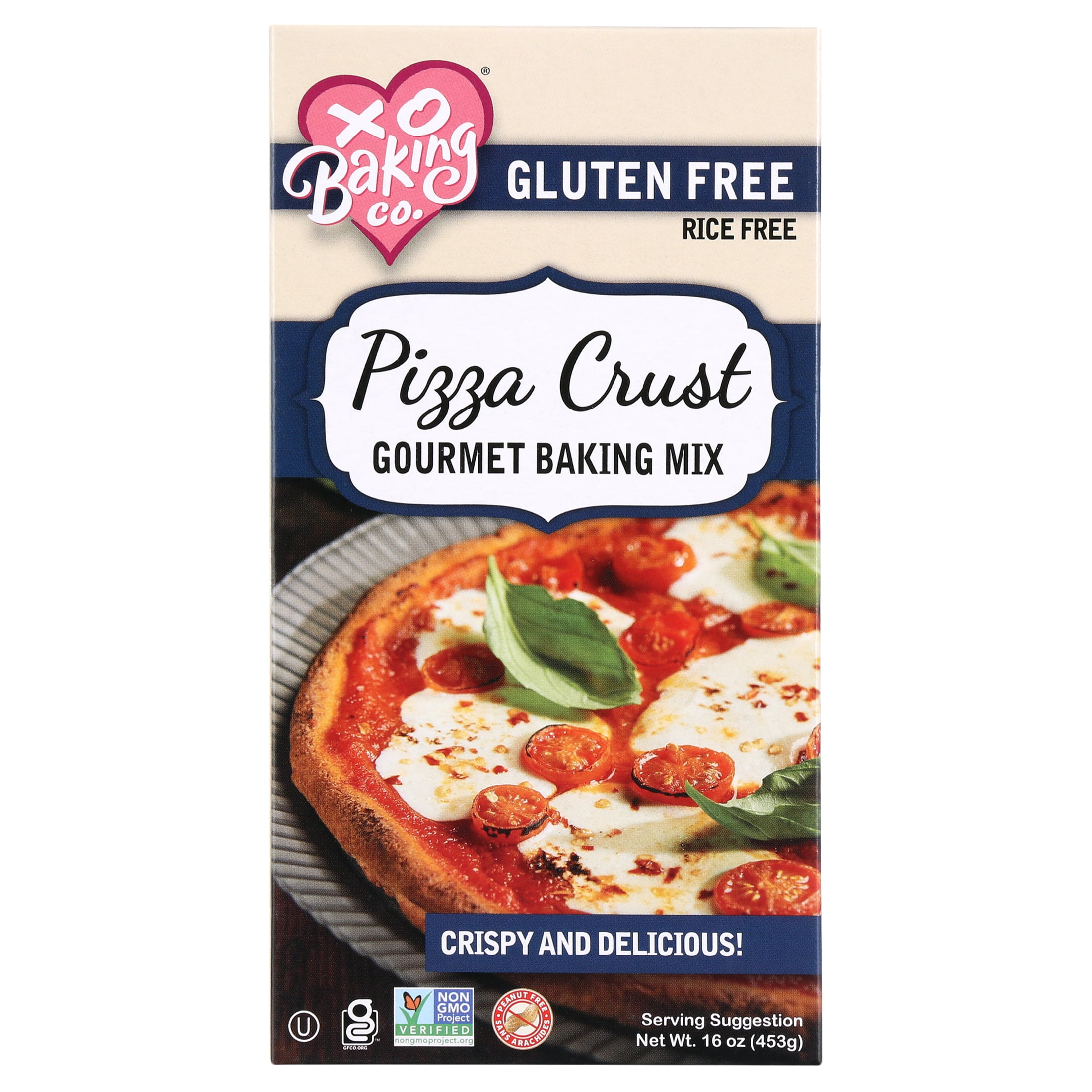 XO Baking Co. Verified Non-GMO & Gluten Free Pizza Crust Mix, 16 oz Box ...
