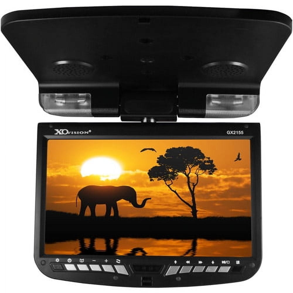 XO Vision GX2155 9" Flip-Down Multimedia Player with USB/SD Controls ...