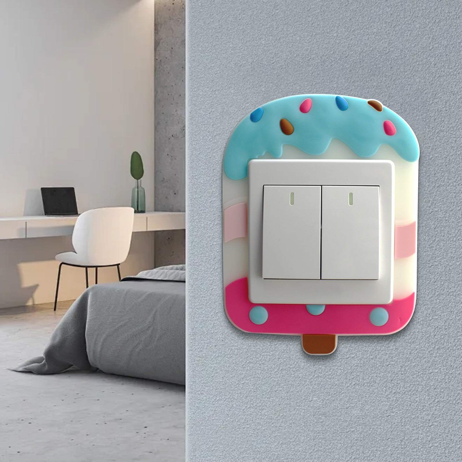 XOAIHY Cartoon Switch Cover – Soft Glue Decorative Wall Switch ...