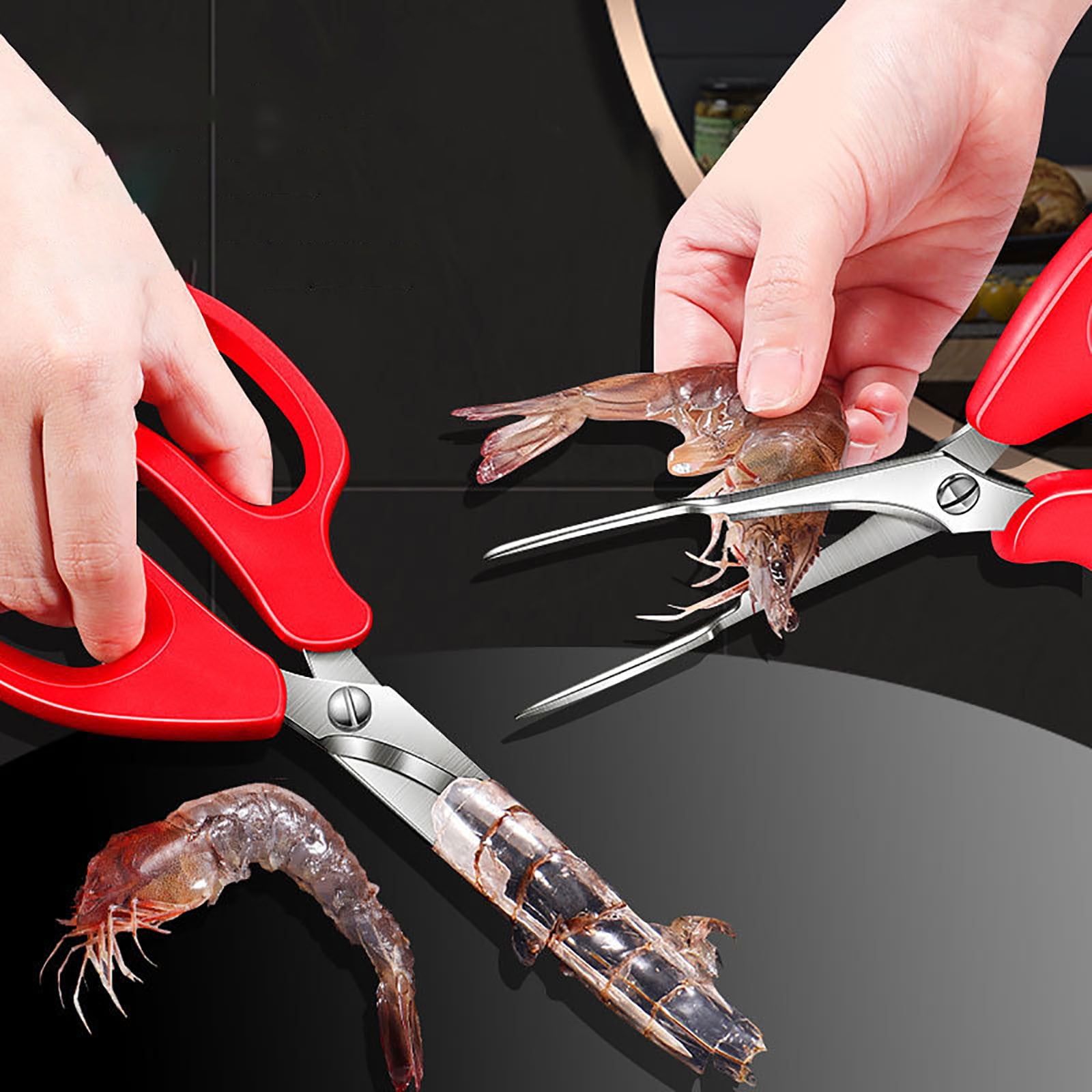 XOAIHY Stainless Steel Multi-Purpose Kitchen Scissors - Shrimp Deveiner ...