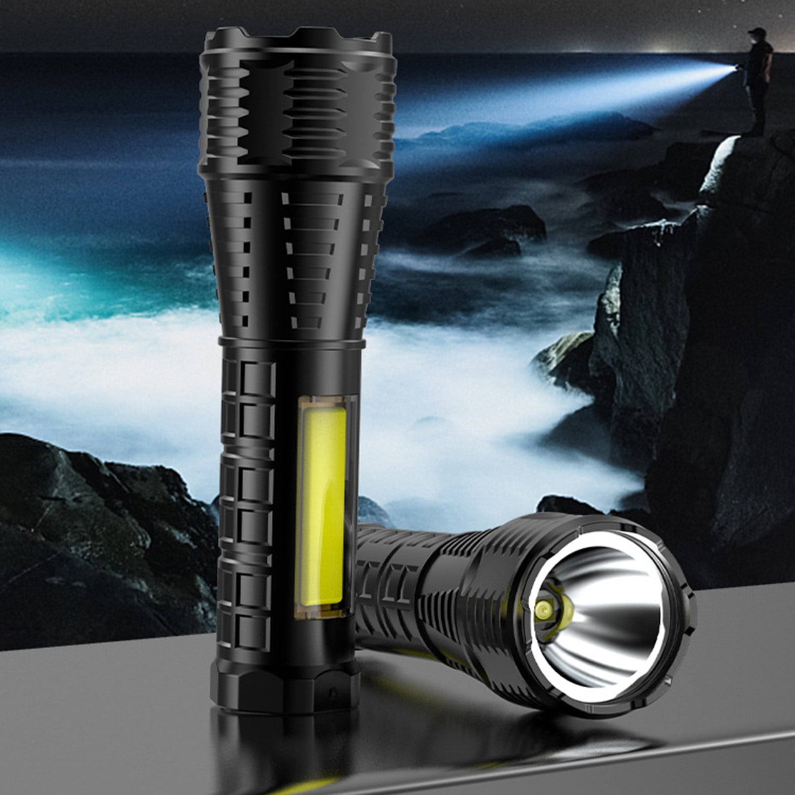 XOAIHY Super Bright Cob Mini Flashlight: Rechargeable Emergency ...